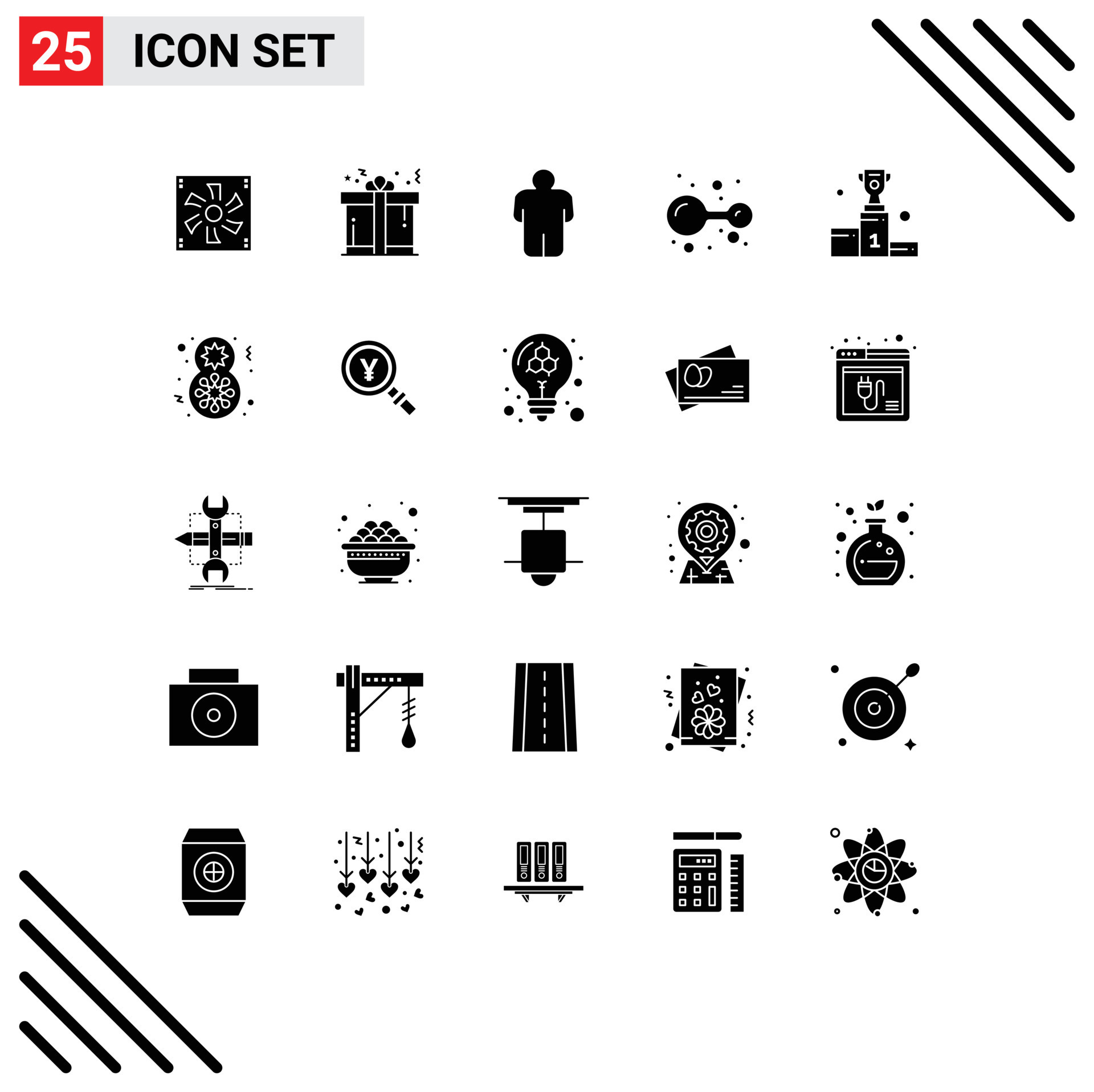 25 Thematic Vector Solid Glyphs and Editable Symbols of cup lab ...