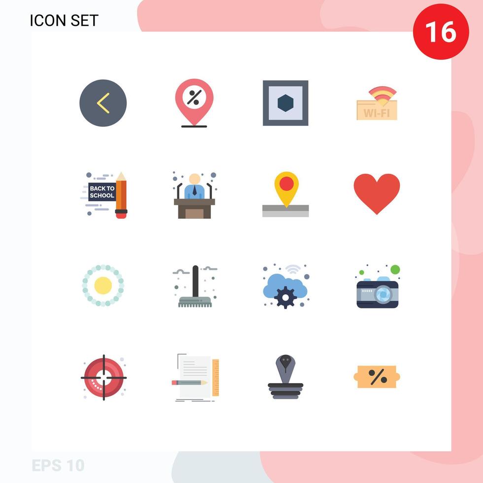 Editable Vector Line Pack of 16 Simple Flat Colors of applicant school ...