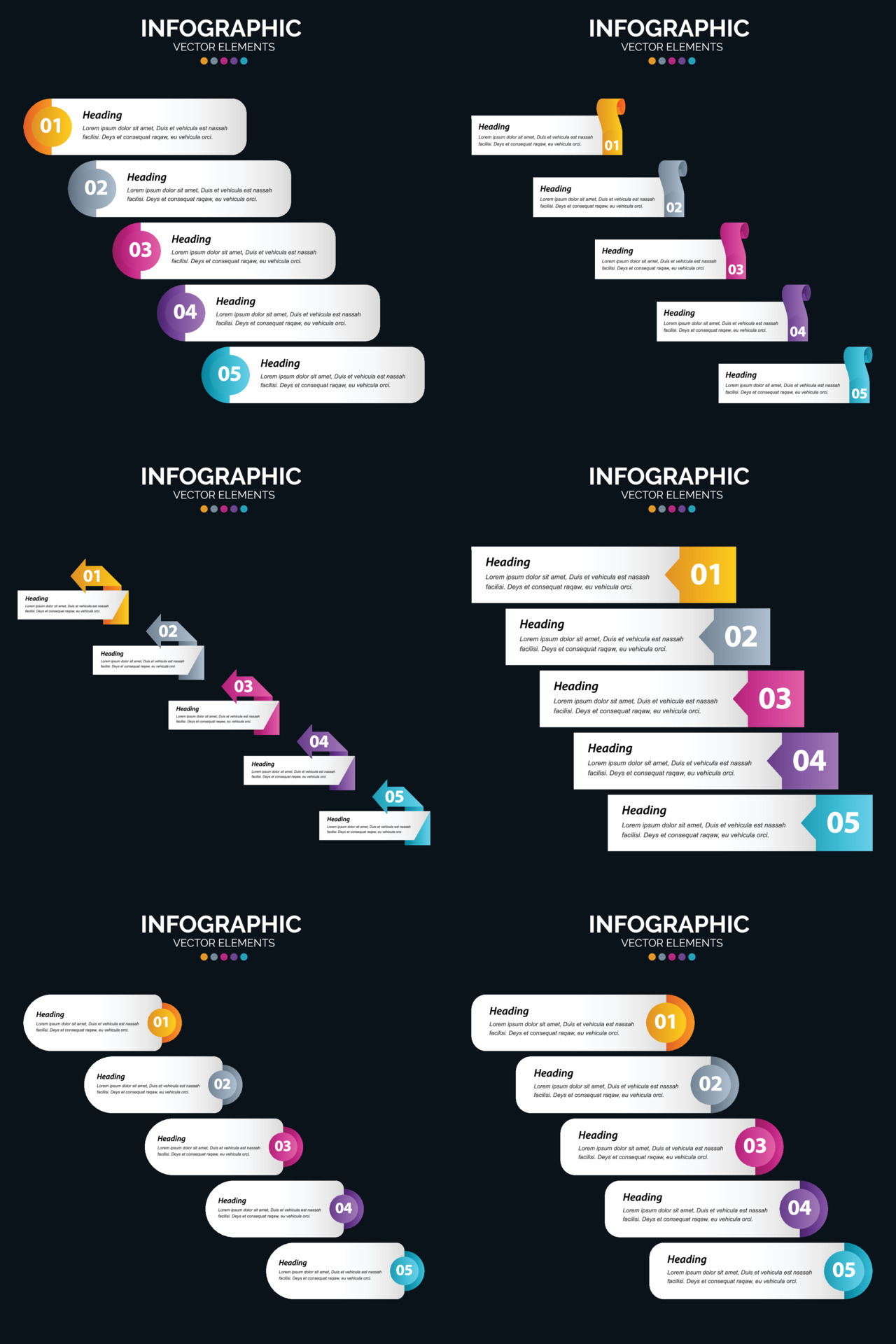 Six Vector Infographics Pack For Effective Business Communication six-vector-infographics-pack-for-effective-business-communication