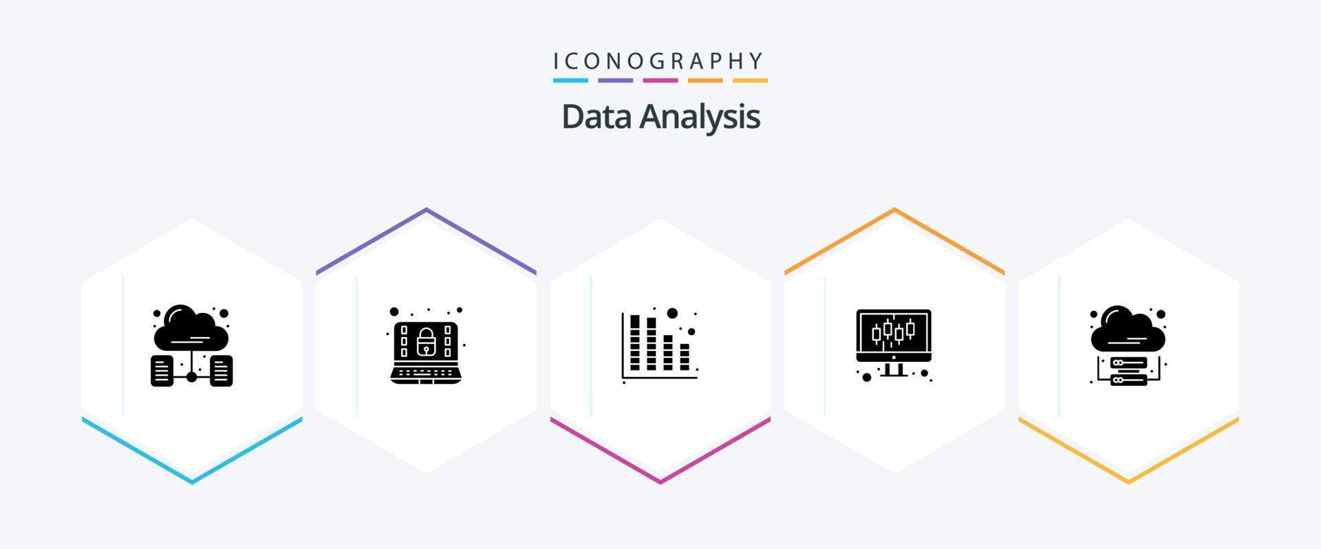 Data Analysis 25 Glyph icon pack including data. analytics. digital ...