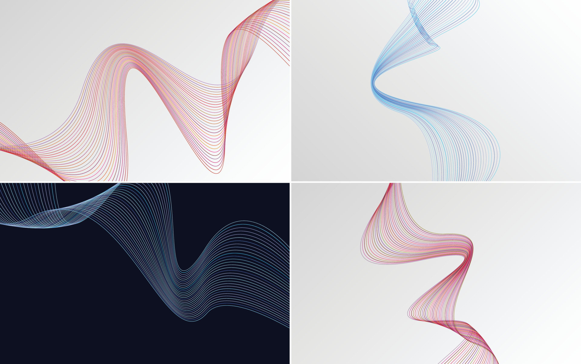 Wave curve abstract vector backgrounds for a modern and sleek look ...