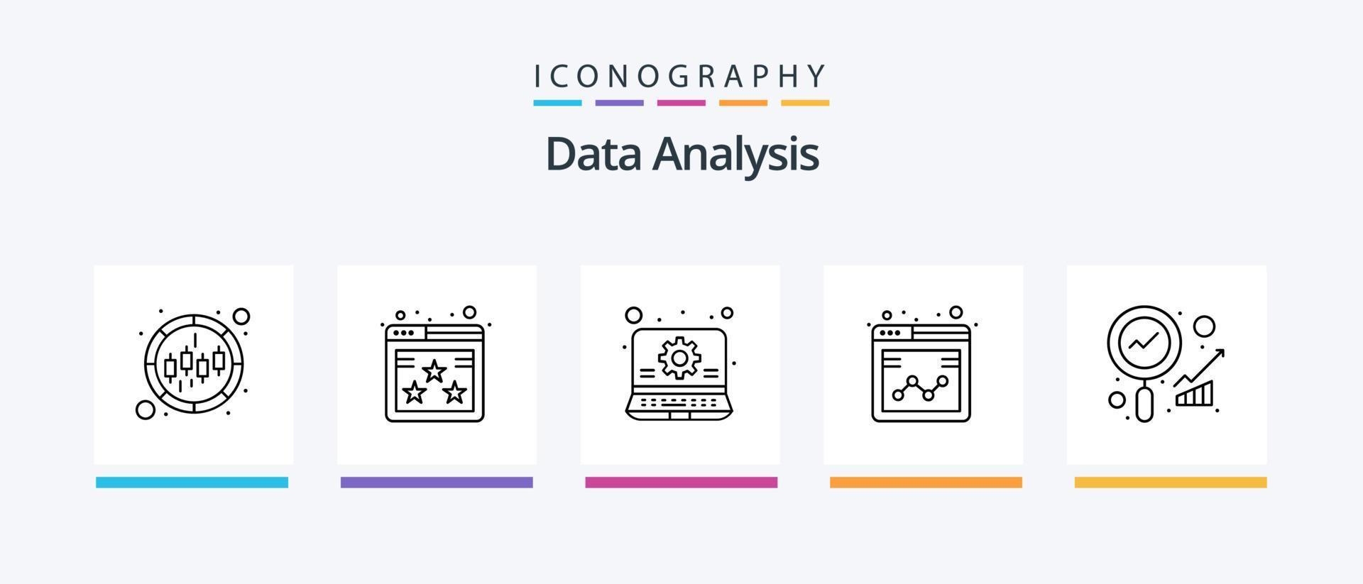 Data Analysis Line 5 Icon Pack Including chart. profile. user. avatar ...