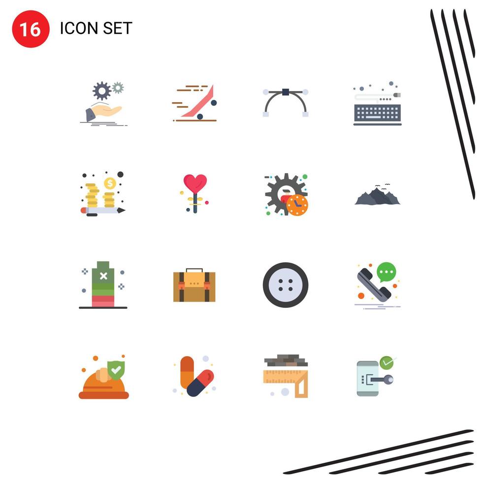 16 Universal Flat Colors Set For Web And Mobile Applications Budget Keyboard Skate Board Key