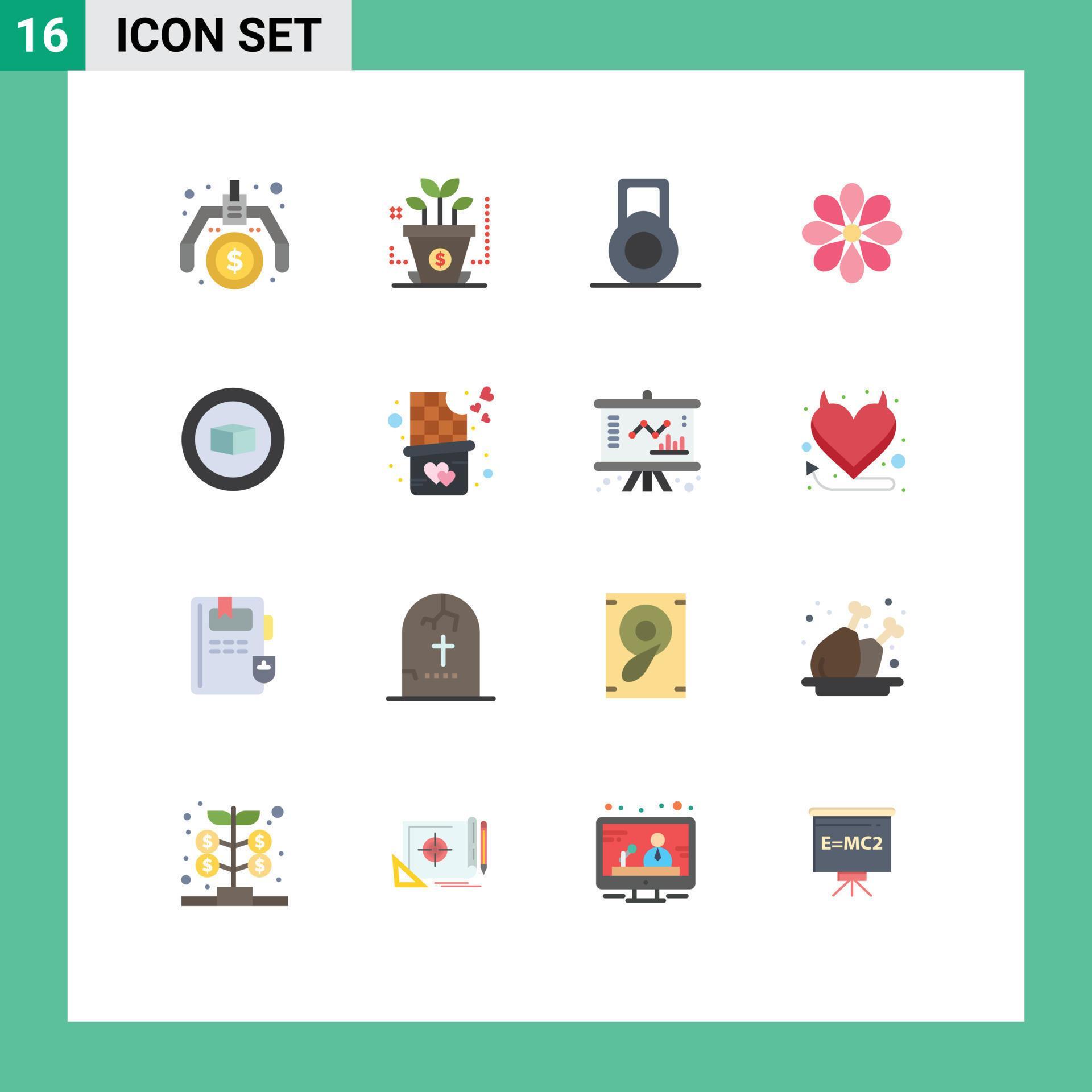 16 Universal Flat Colors Set For Web And Mobile Applications Dessert