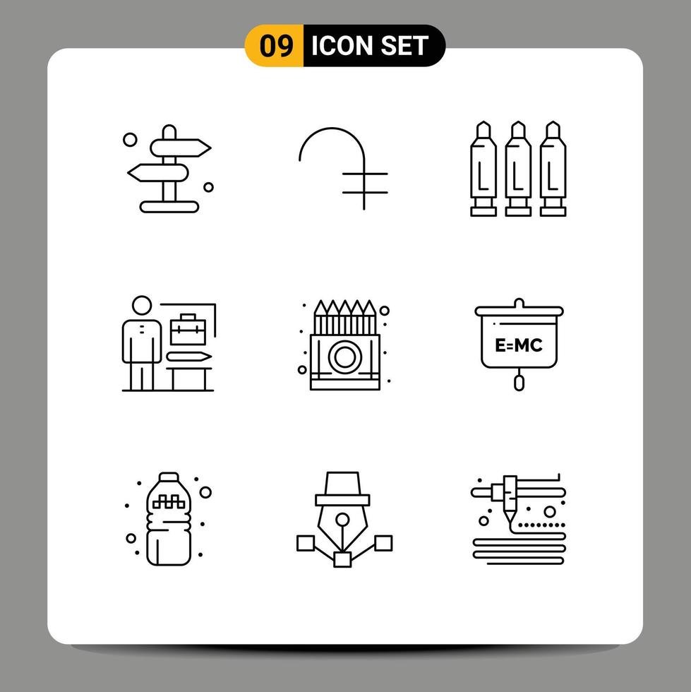 User Interface Pack of 9 Basic Outlines of color businessman bullet ... User Interface Pack of 9 Basic Outlines of color businessman bullet ...