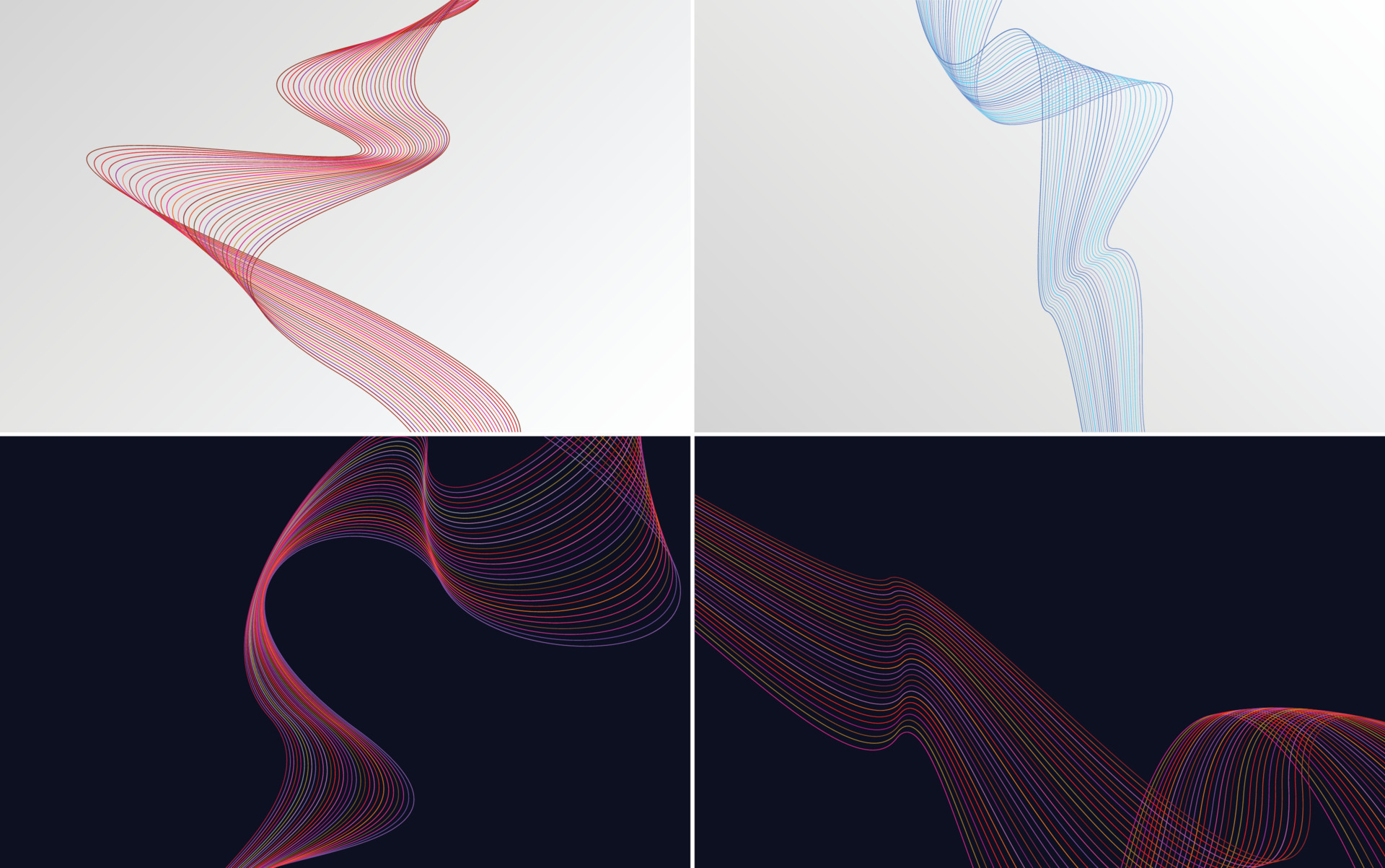 Wave curve abstract vector backgrounds for a modern and elegant design ...