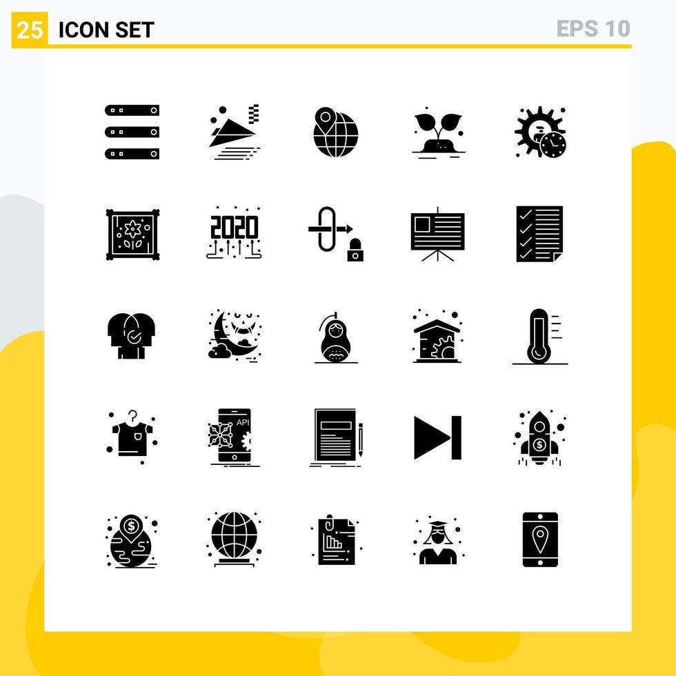 Stock Vector Icon Pack of 25 Line Signs and Symbols for manager ...