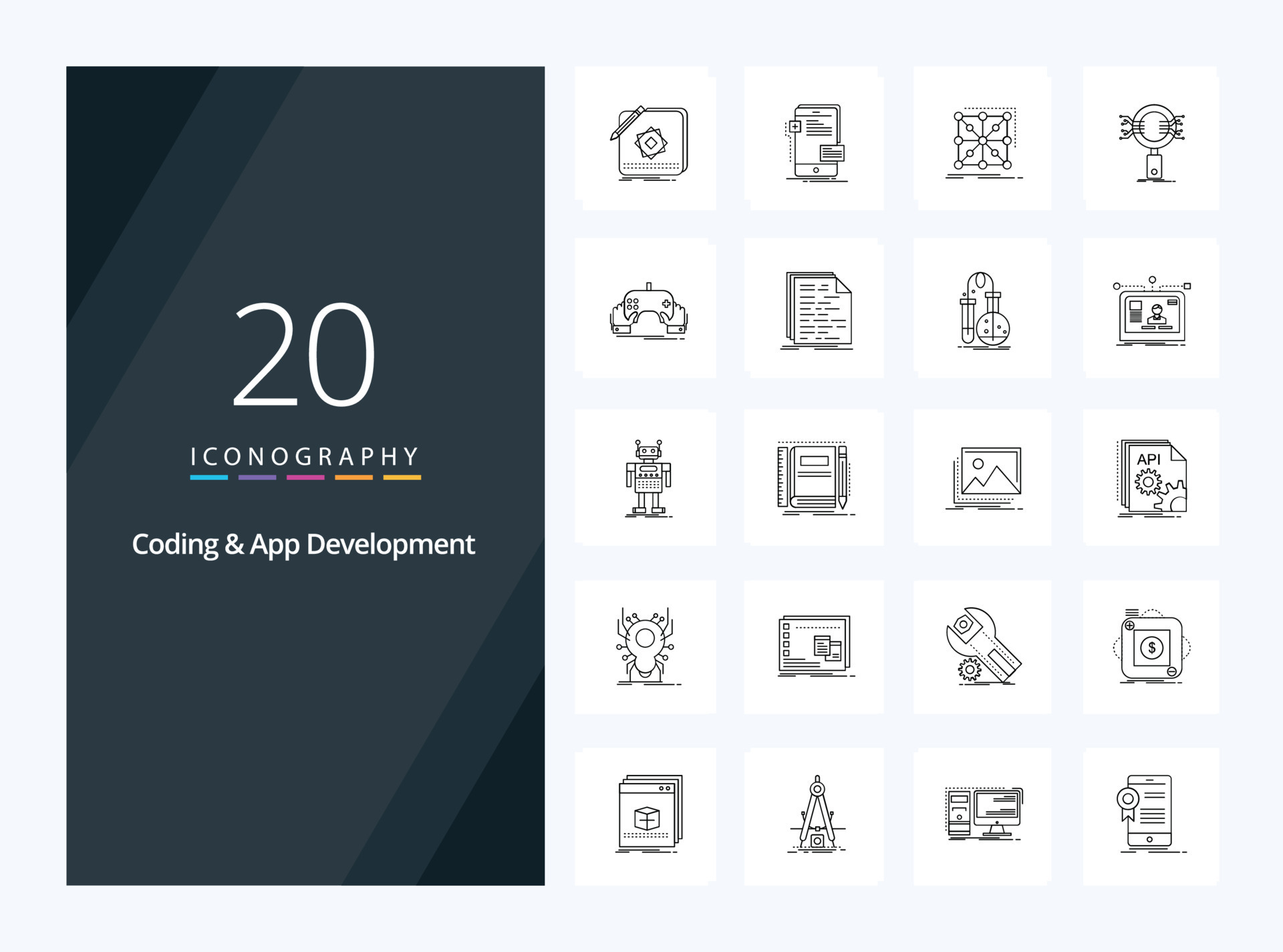 20 Coding And App Development Outline icon for presentation 18296226 ...