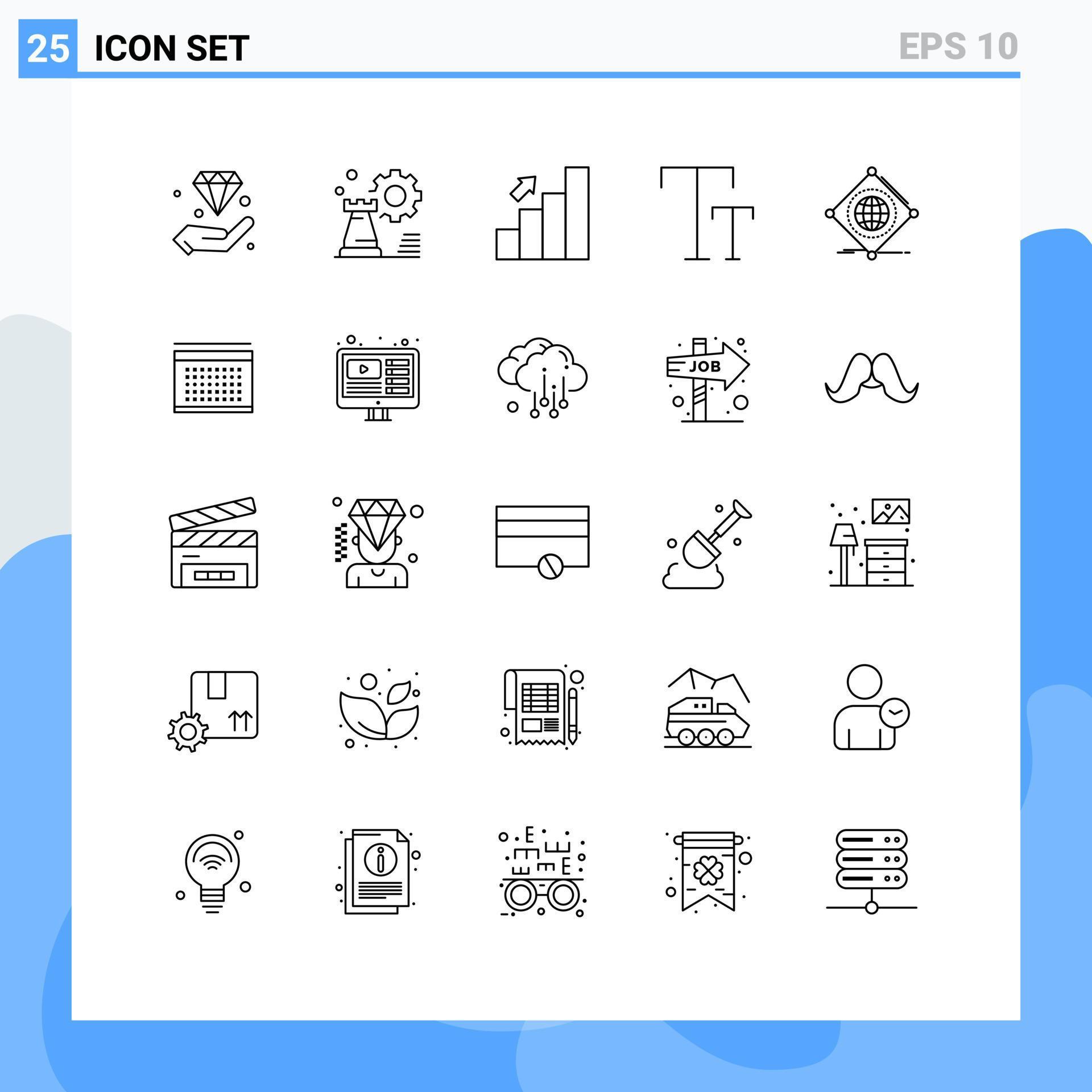 25 Universal Line Signs Symbols Of Text Big Setting Stats Chart