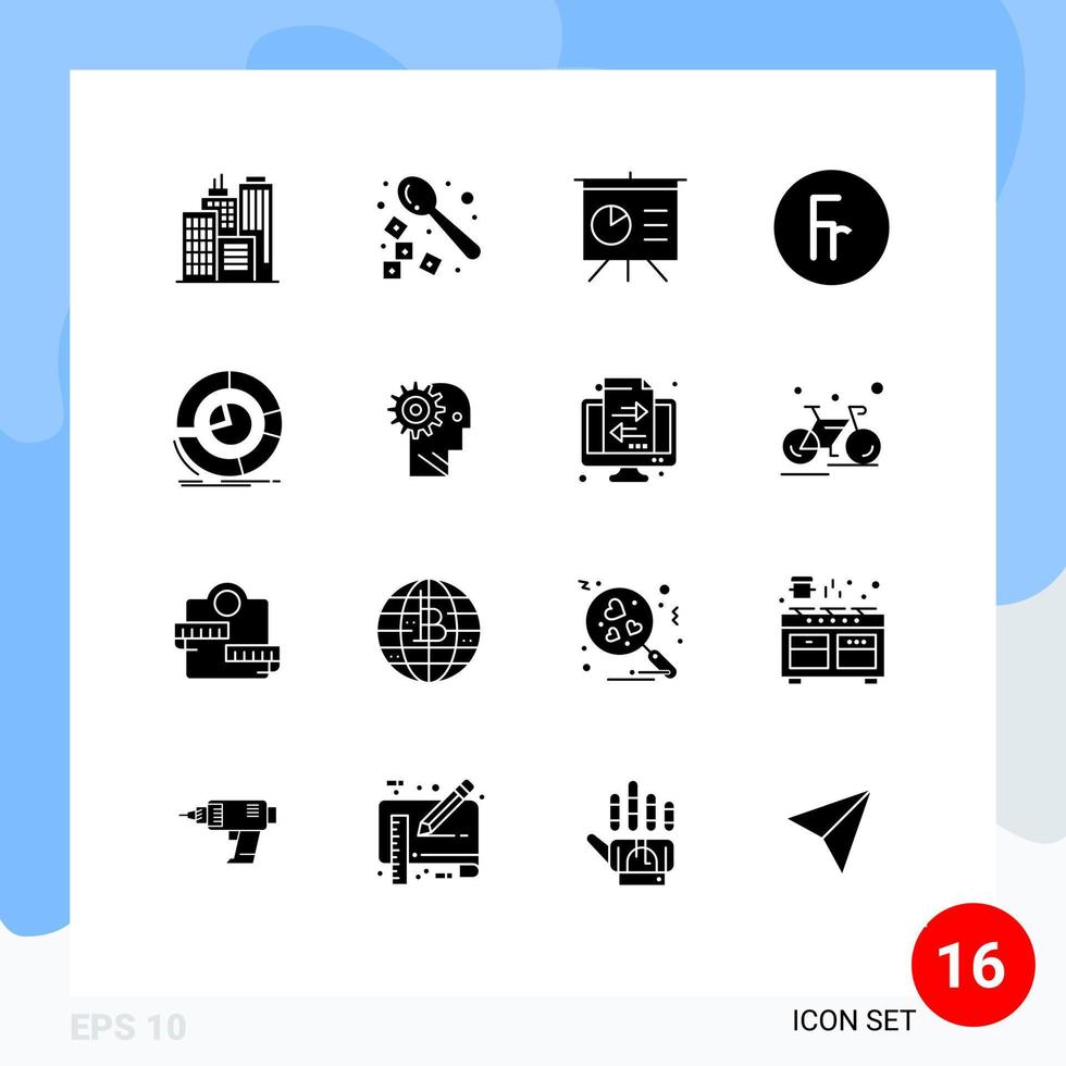 Stock Vector Icon Pack of 16 Line Signs and Symbols for diagram ...