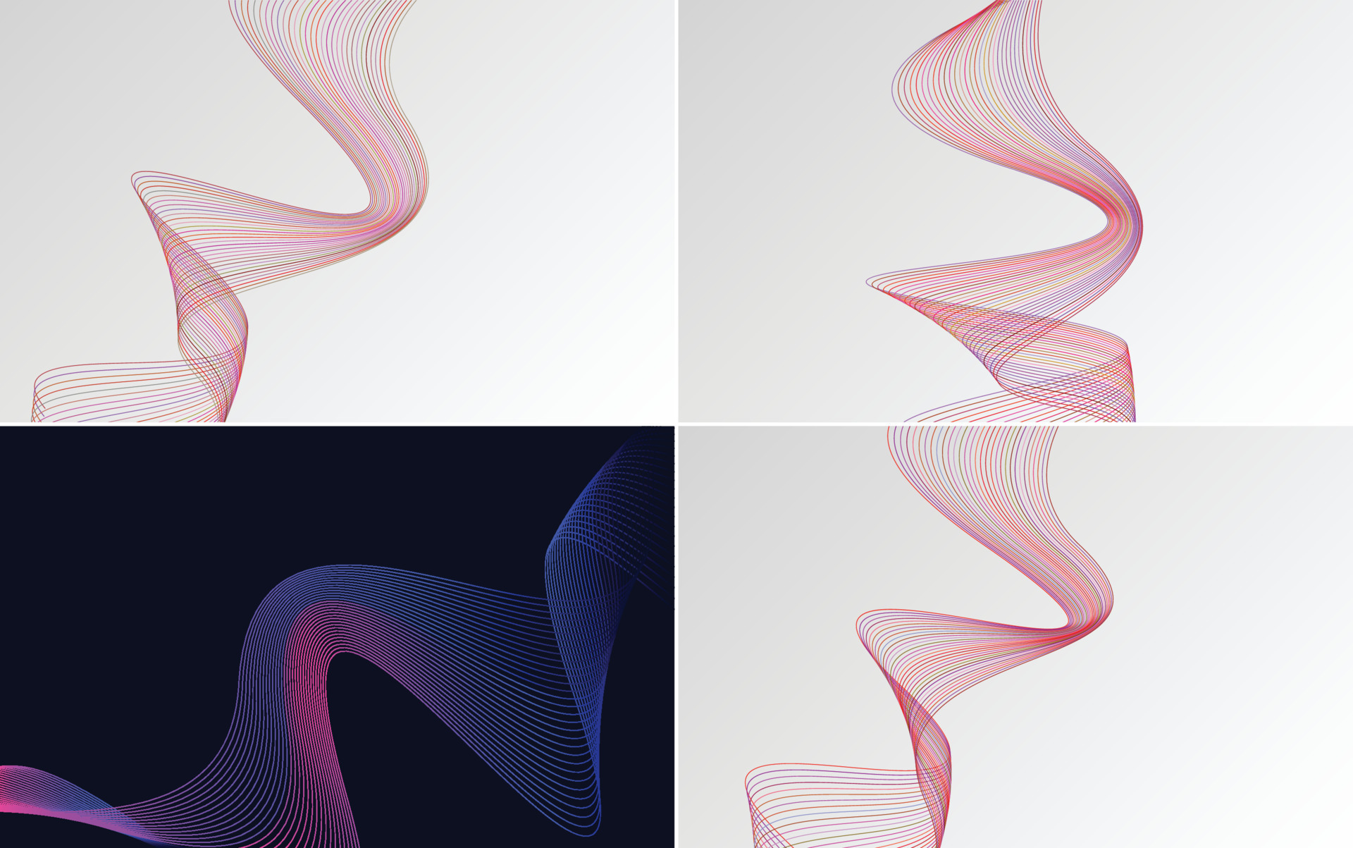 Collection of geometric minimal lines pattern set 18302547 Vector Art ...