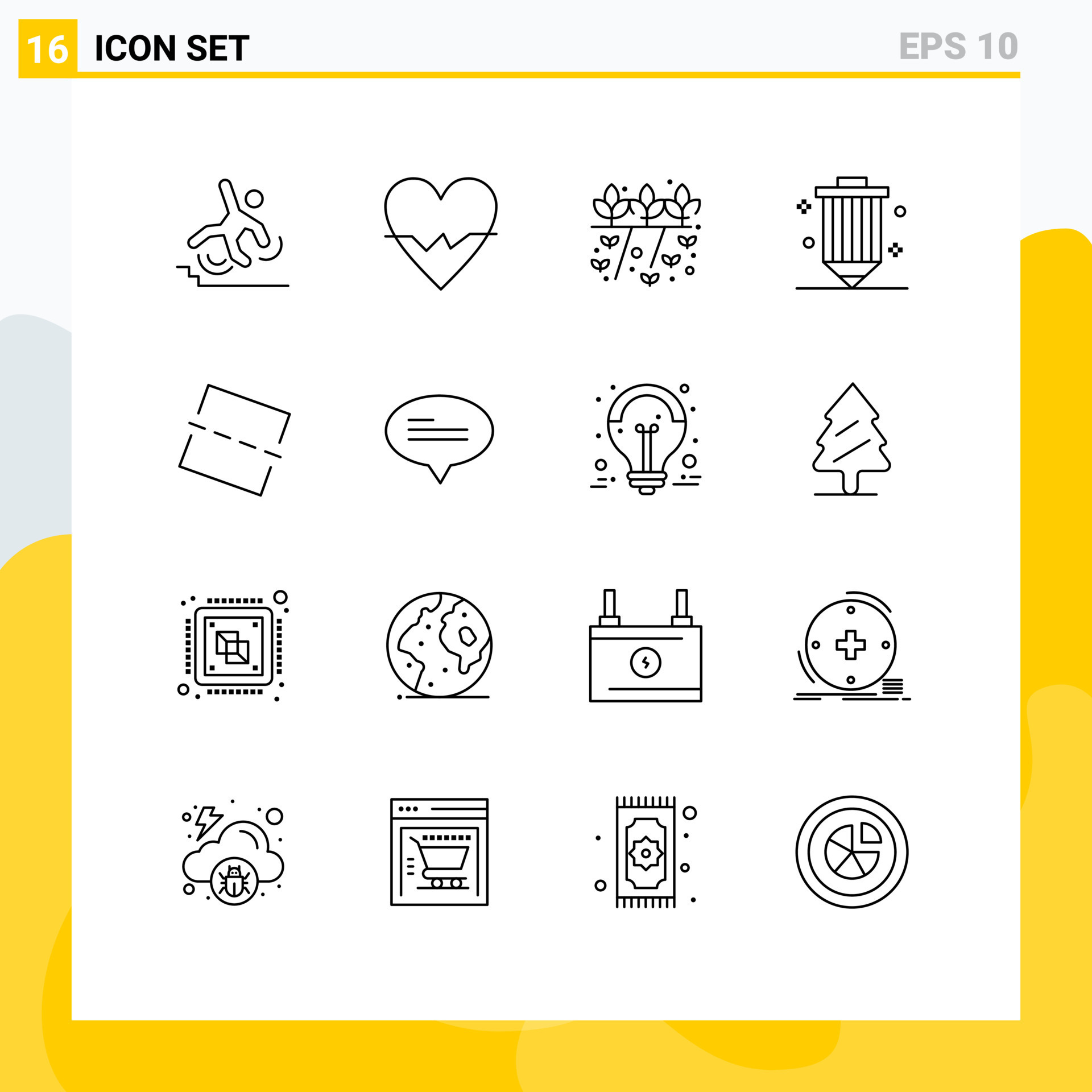 Stock Vector Icon Pack Of 16 Line Signs And Symbols For Programing Development Skin Design Plant