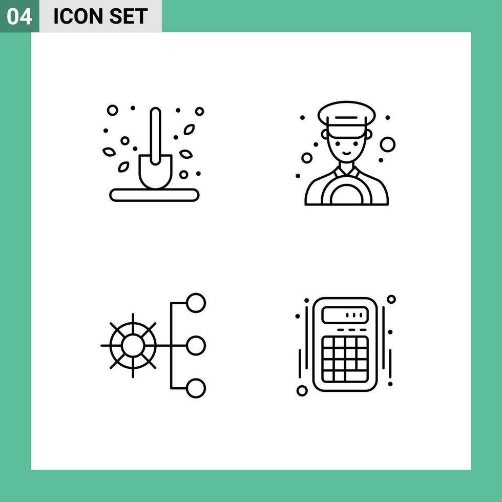 4 Thematic Vector Filledline Flat Colors And Editable Symbols Of Autumn Company Structure Scoop