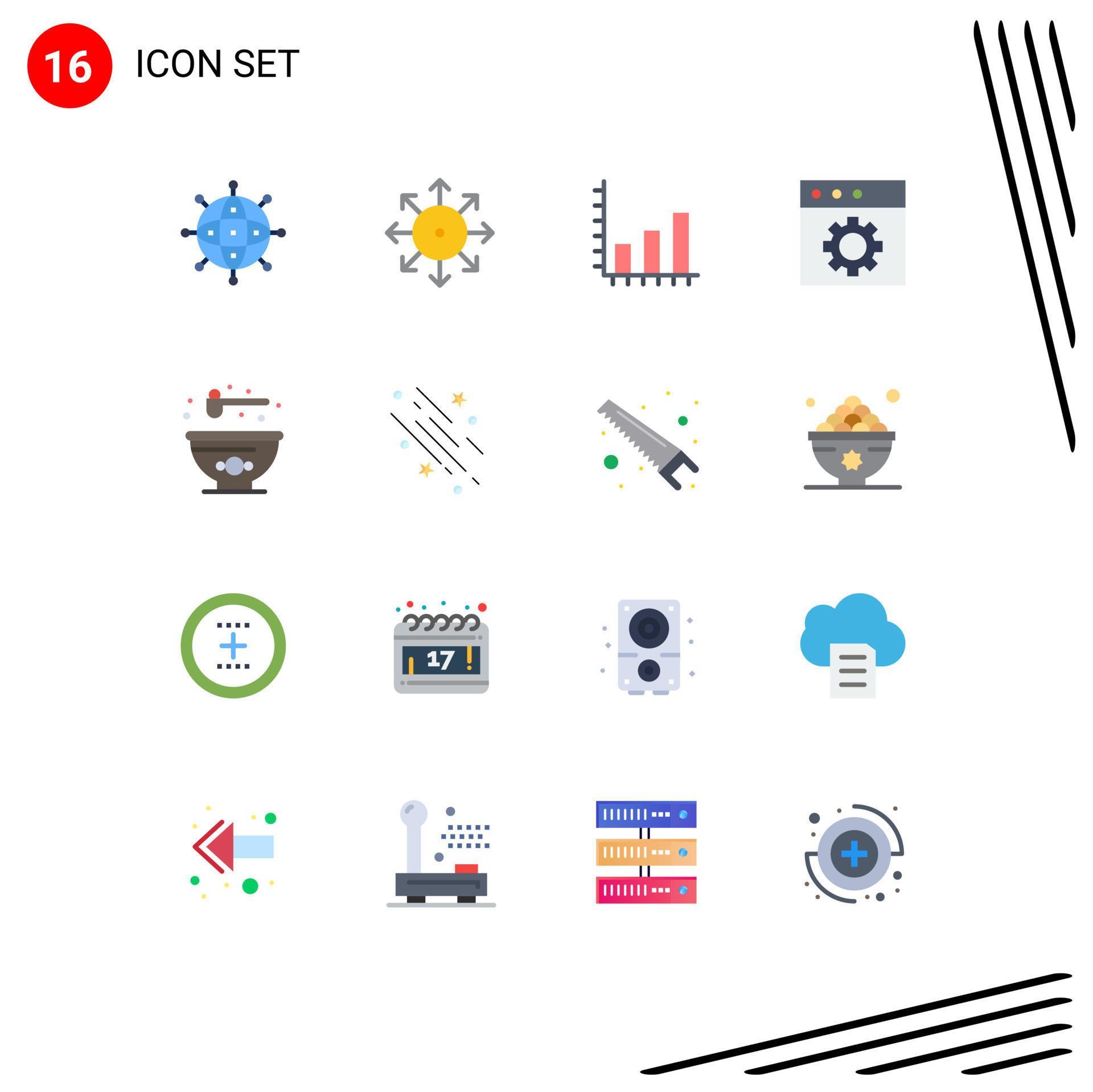 Stock Vector Icon Pack of 16 Line Signs and Symbols for bowl mac news ...