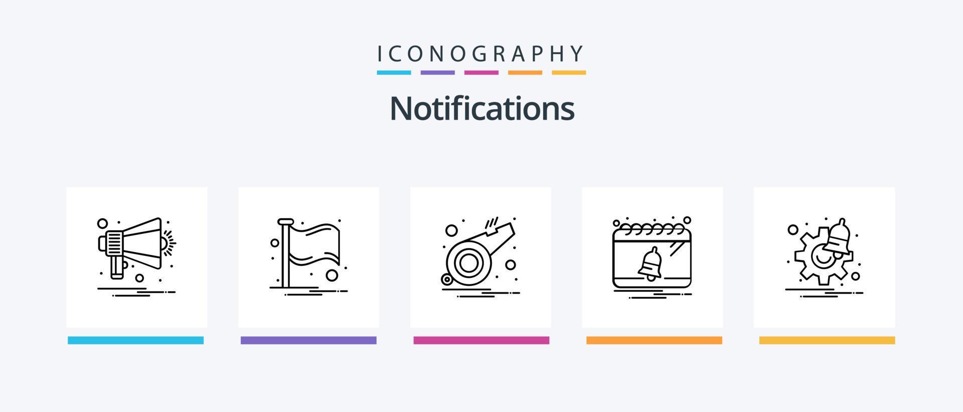 Notifications Line 5 Icon Pack Including warning. block. bubble. notify. file. Creative Icons ...
