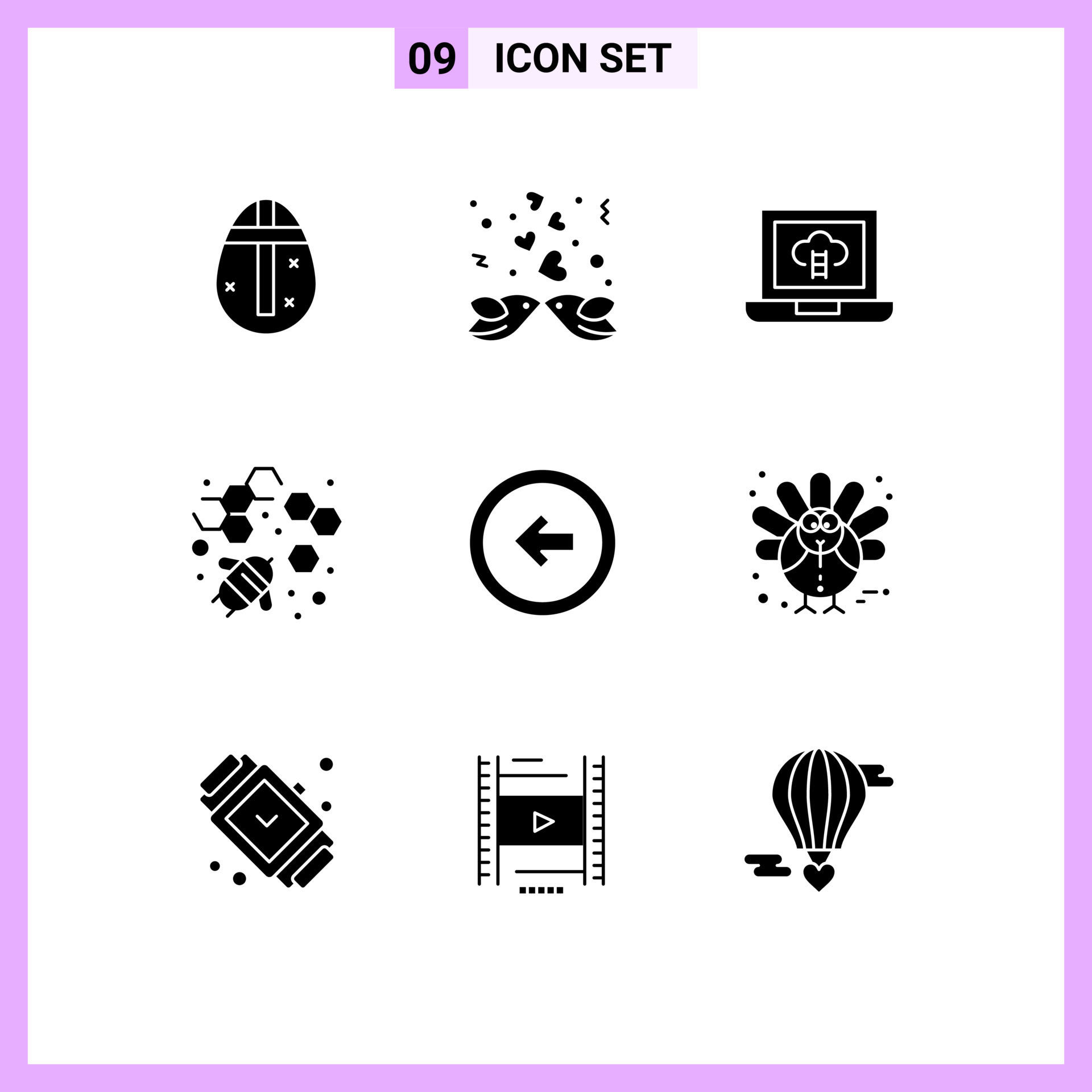 Set Of 9 Modern Ui Icons Symbols Signs For User Interface Button
