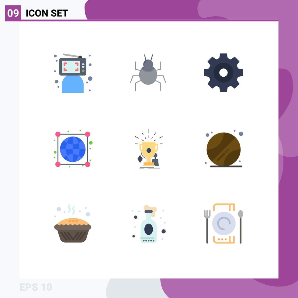 9 Thematic Vector Flat Colors And Editable Symbols Of Game Connections