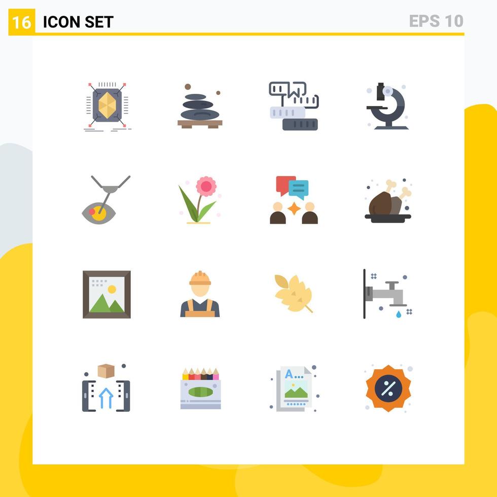 16 Universal Flat Colors Set For Web And Mobile Applications Science Medical Stone Lab Learning