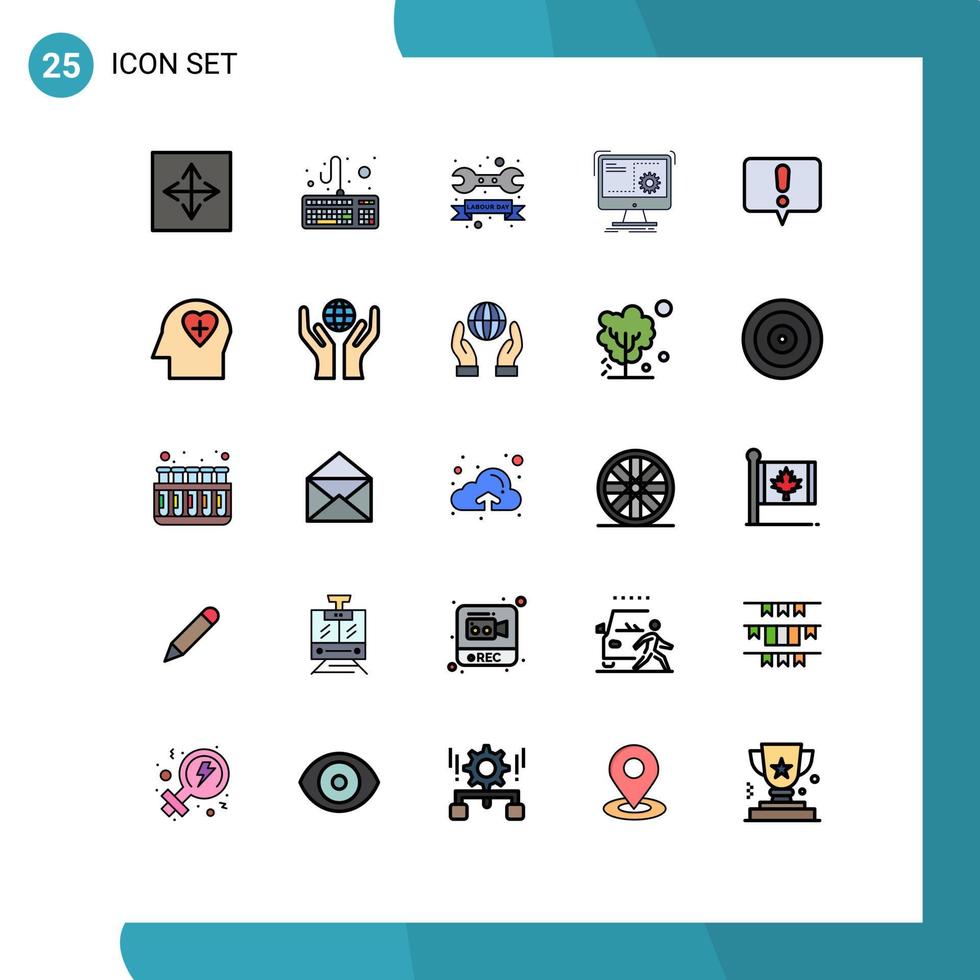 Group of 25 Filled line Flat Colors Signs and Symbols for progress ... Group of 25 Filled line Flat Colors Signs and Symbols for progress ...