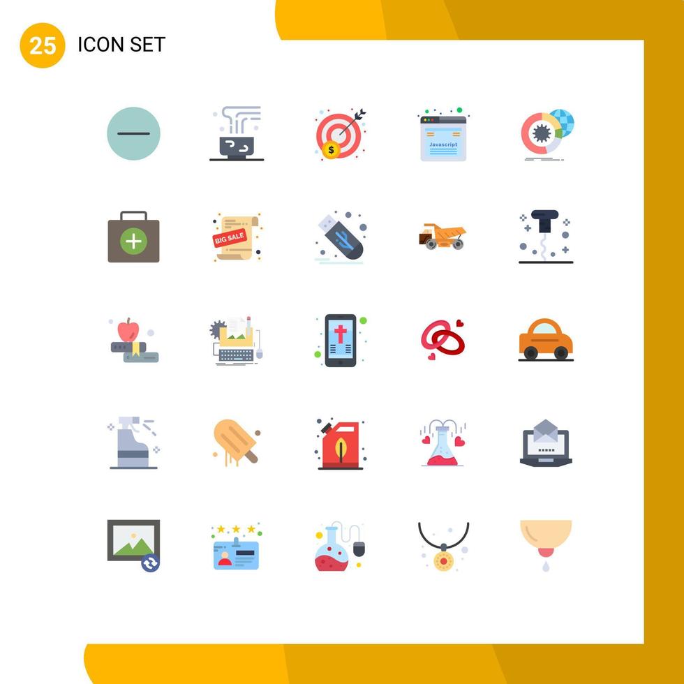 Stock Vector Icon Pack of 25 Line Signs and Symbols for analysis data ...