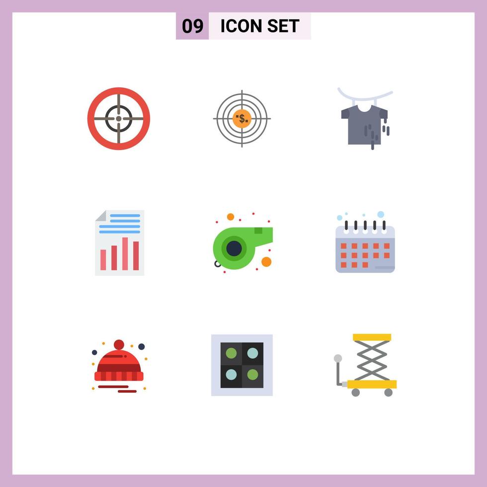 9 Thematic Vector Flat Colors And Editable Symbols Of Report File Funds