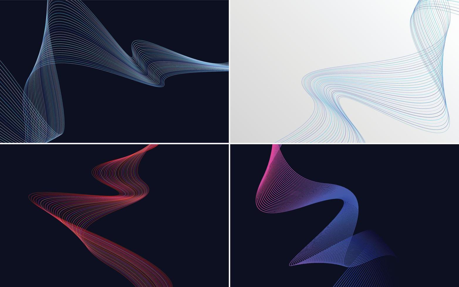 Collection of geometric minimal lines pattern set 18347703 Vector Art ...