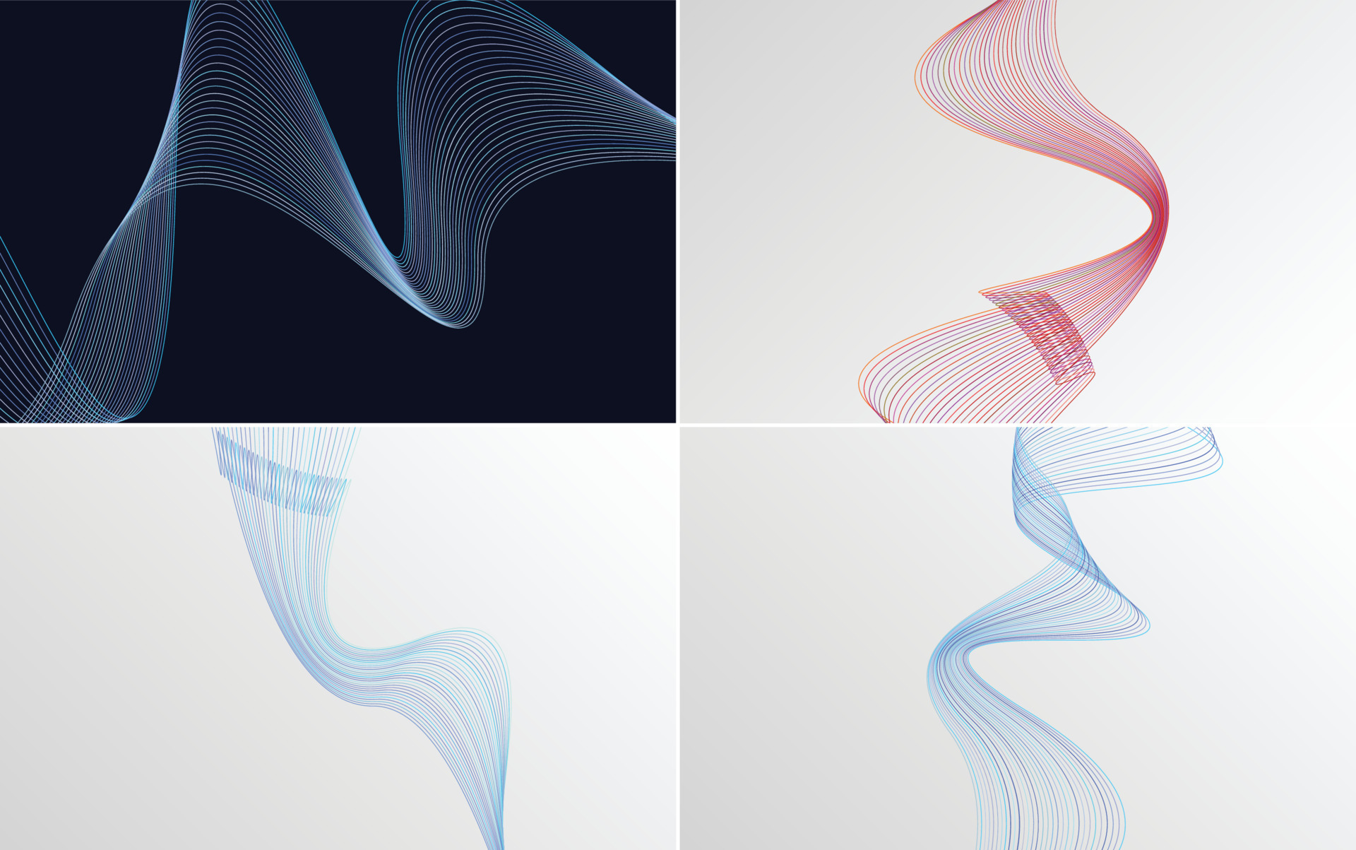 Collection of geometric minimal lines pattern set 18374280 Vector Art ...