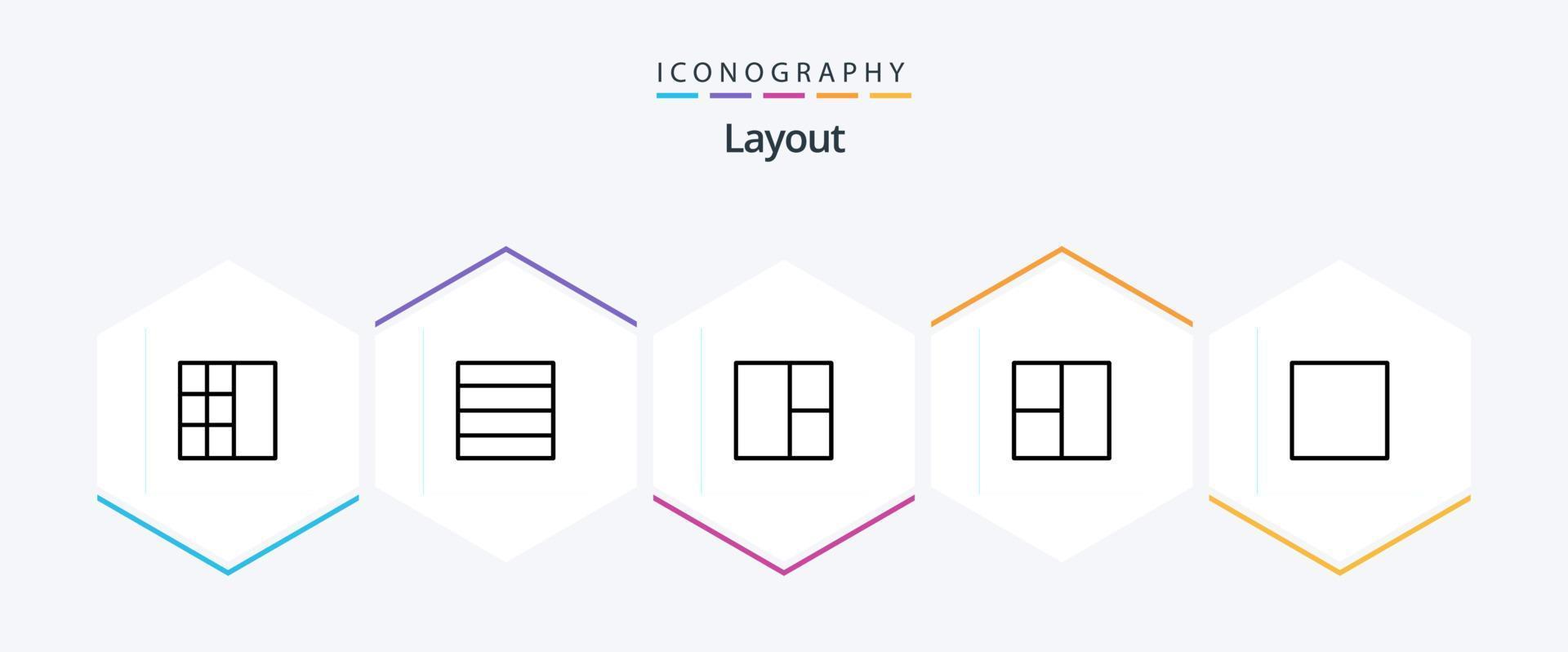 Layout 25 Line icon pack including . 18423801 Vector Art at Vecteezy