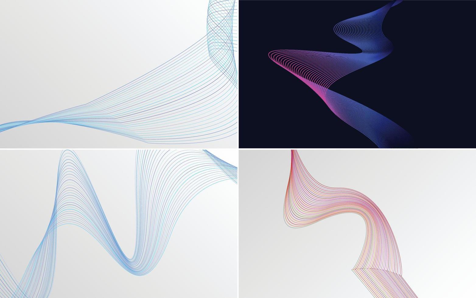 Collection of geometric minimal lines pattern set 18435105 Vector Art ...