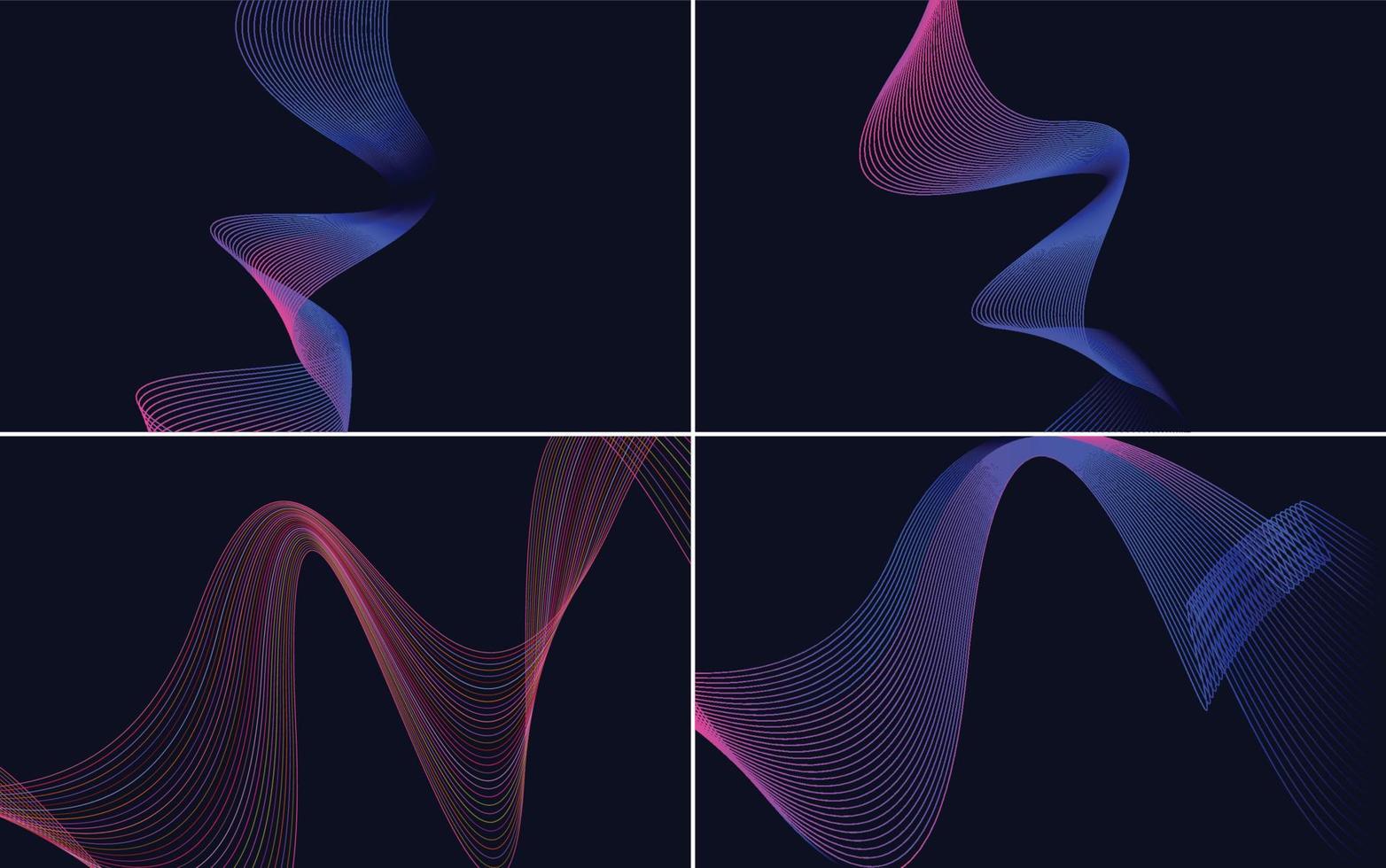 Collection of geometric minimal lines pattern set 18442646 Vector Art ...