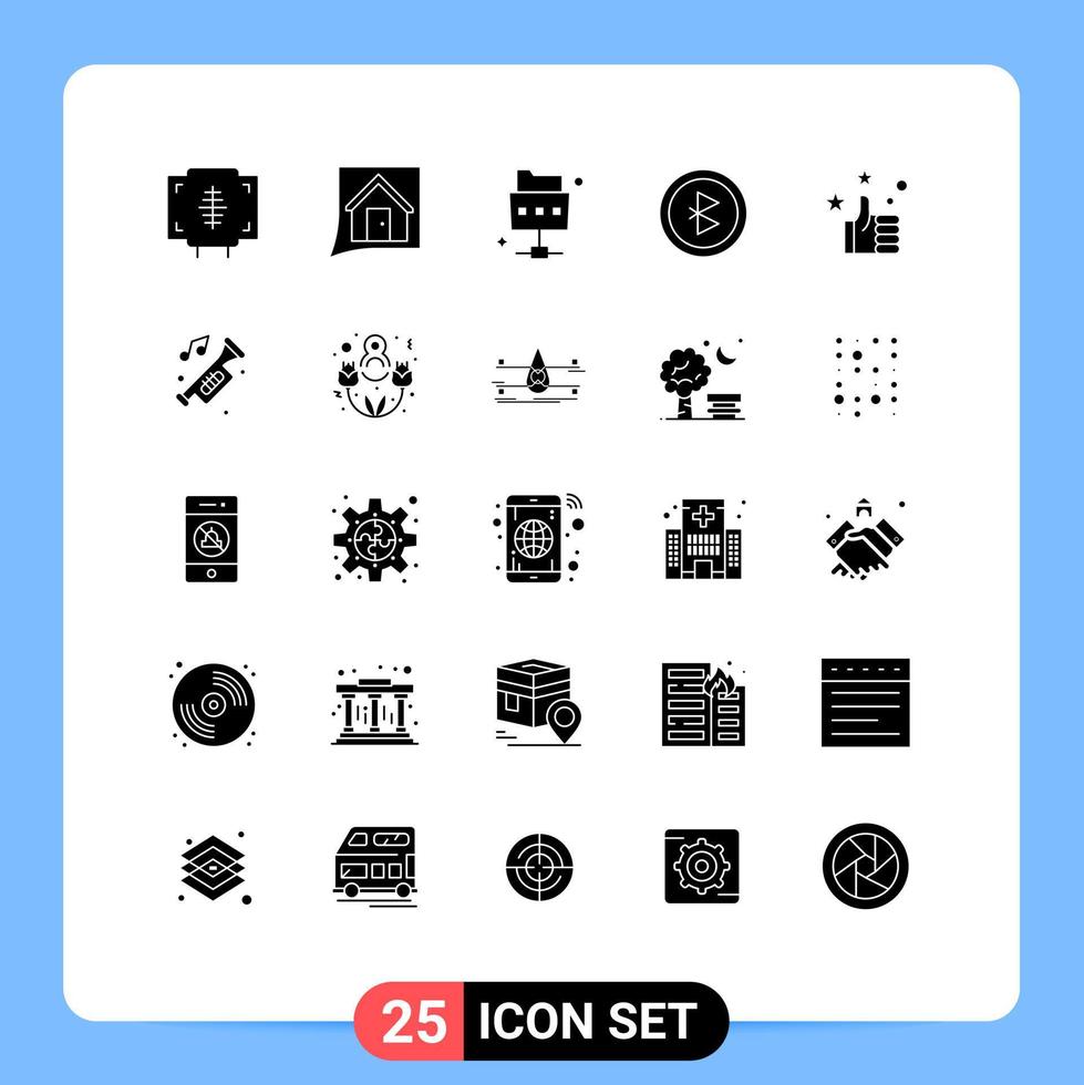 Stock Vector Icon Pack of 25 Line Signs and Symbols for hand signal ...