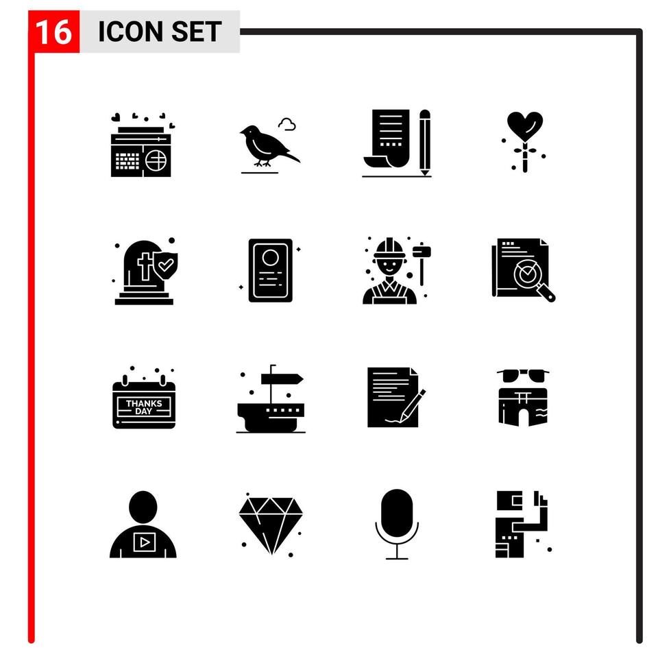 Set Of 16 Modern Ui Icons Symbols Signs For Valentine Love Sparrow