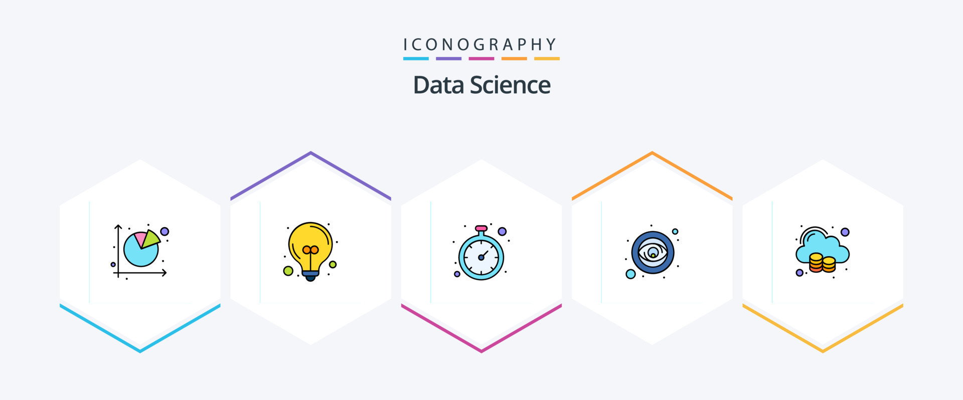 Data Science 25 FilledLine icon pack including cloud. view. ideas ...