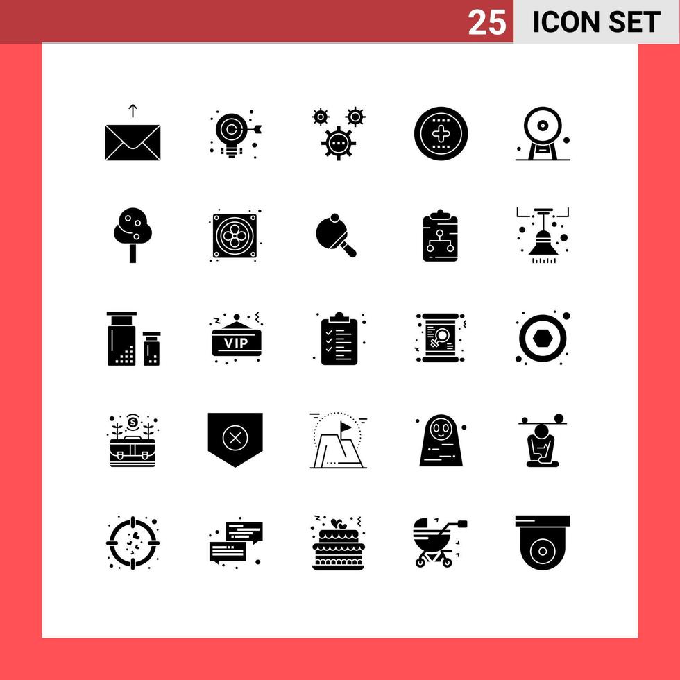 Solid Glyph Pack of 25 Universal Symbols of england ux design ui ...