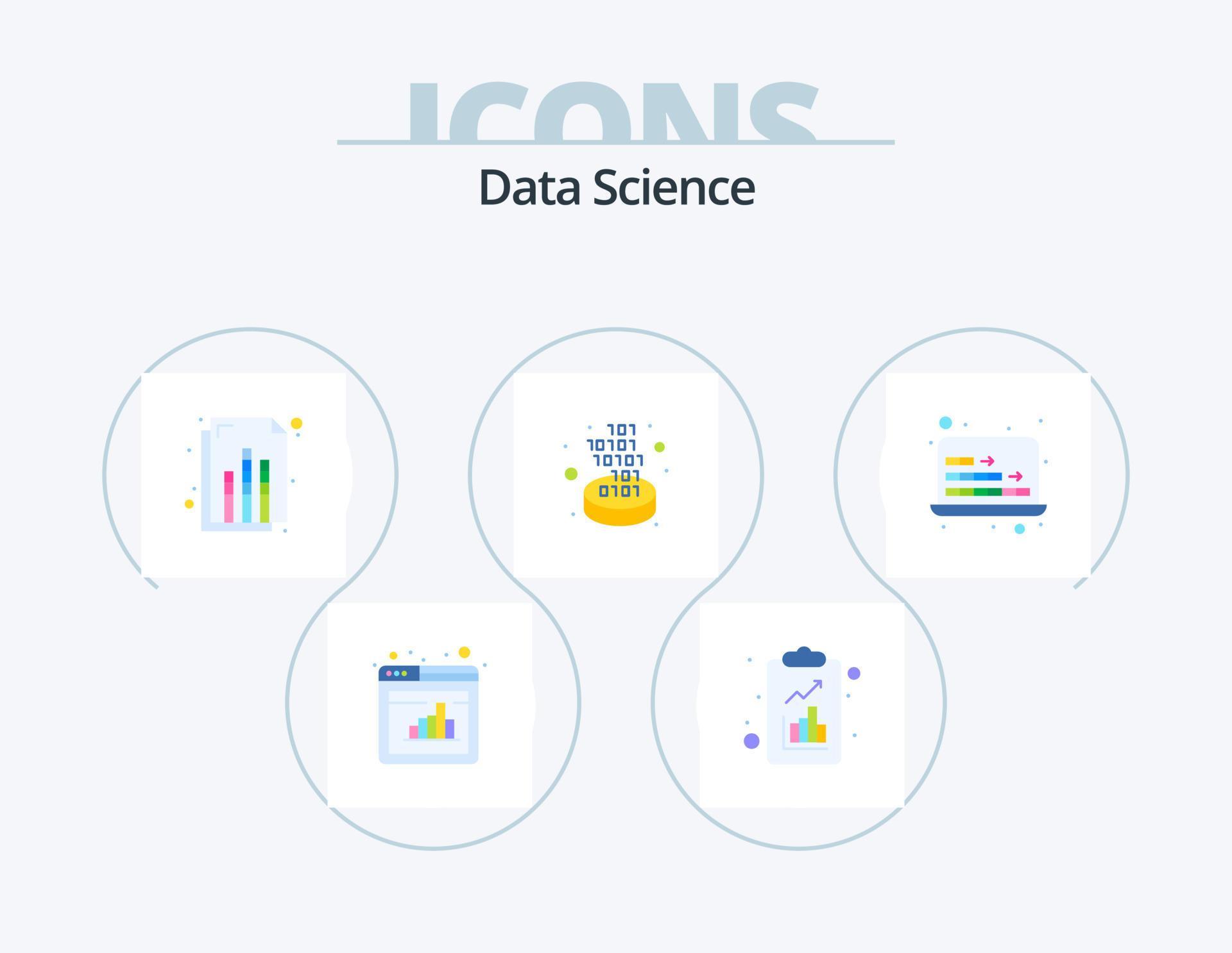 Data Science Flat Icon Pack 5 Icon Design. chart. computer. analytics ...