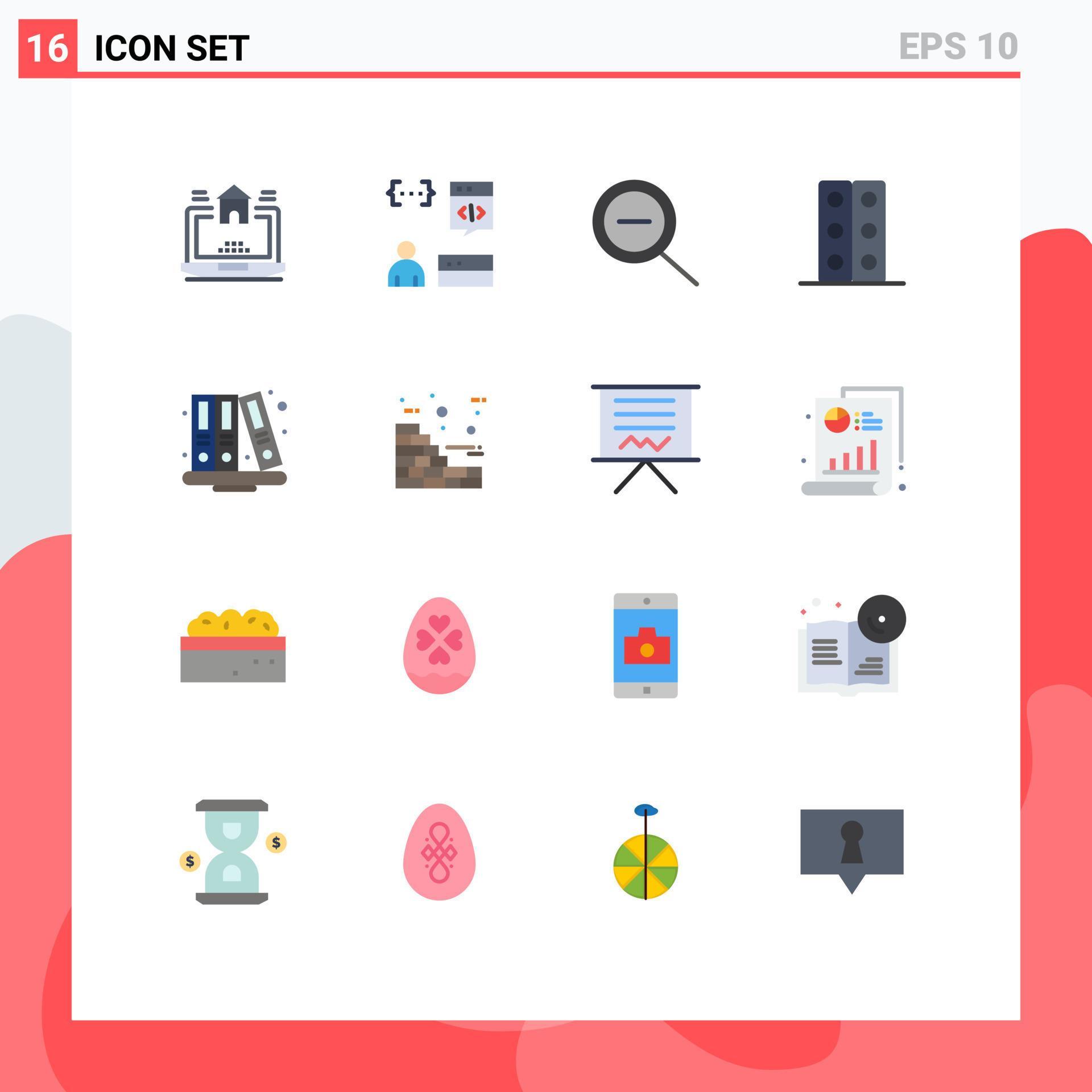 Stock Vector Icon Pack Of 16 Line Signs And Symbols For Education Back To School Programmer Tray