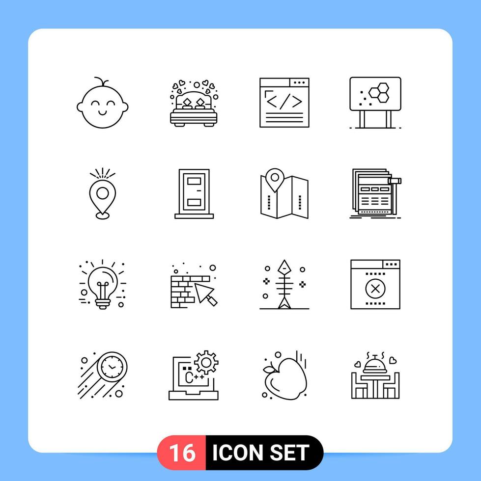 16 Universal Outlines Set For Web And Mobile Applications Location