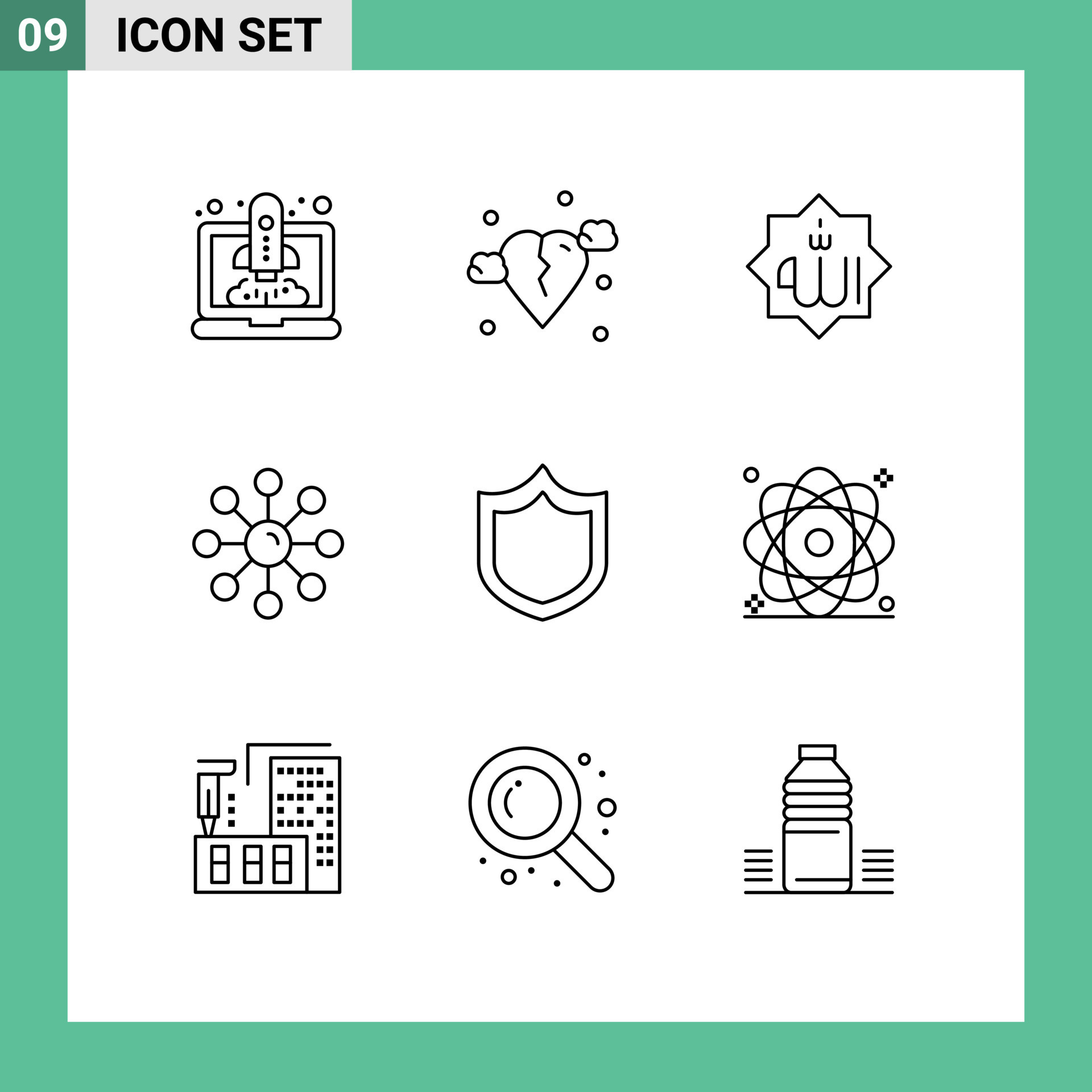 9 Universal Outlines Set For Web And Mobile Applications Skin