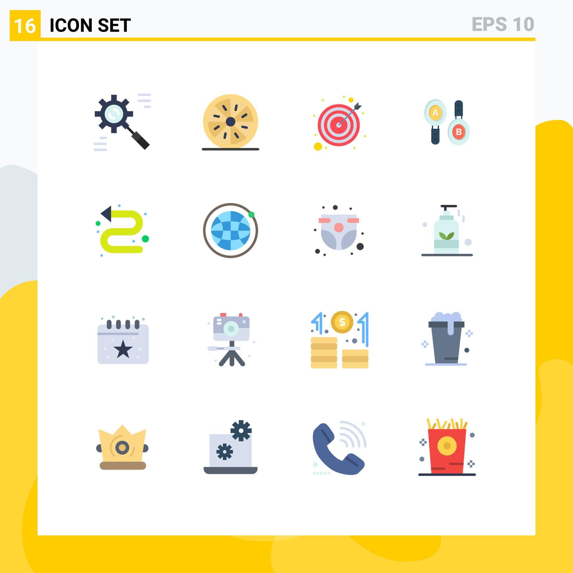 Stock Vector Icon Pack Of 16 Line Signs And Symbols For Computing