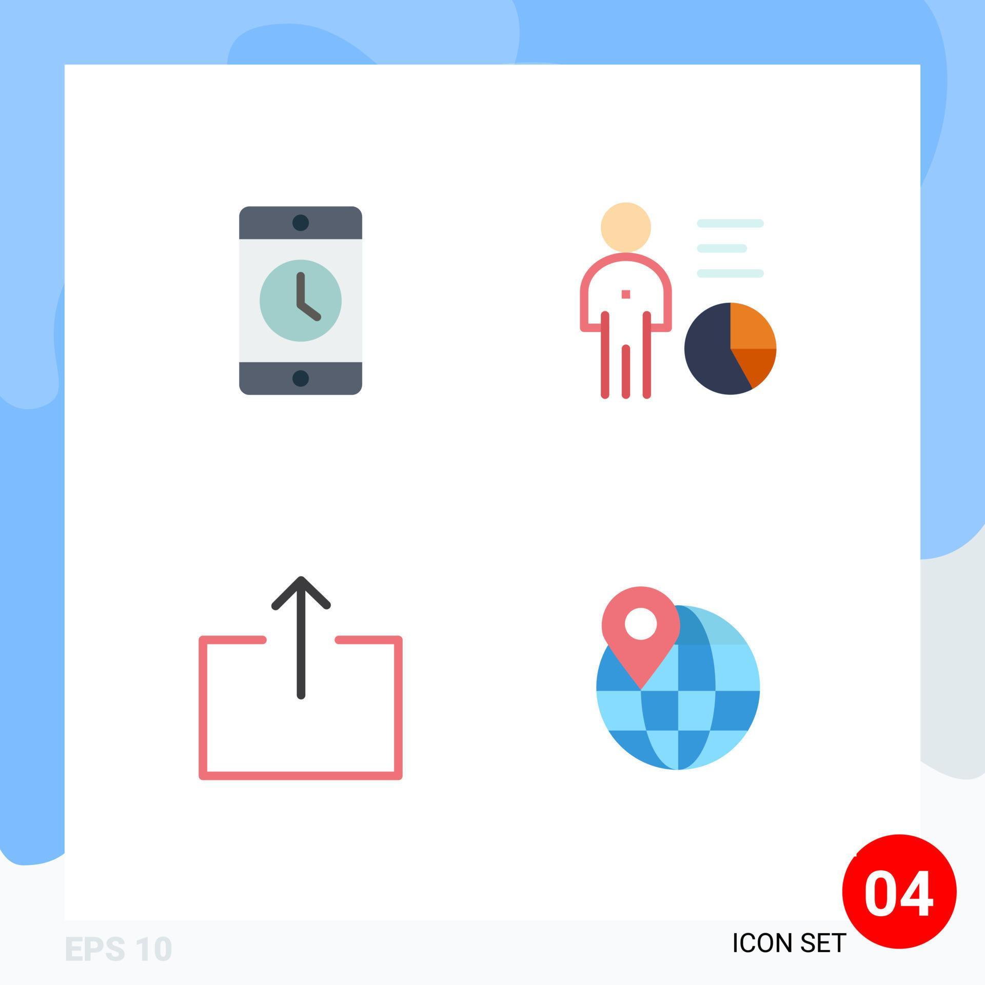 Set of 4 Modern UI Icons Symbols Signs for cellphone person phone data ... Set of 4 Modern UI Icons Symbols Signs for cellphone person phone data ...