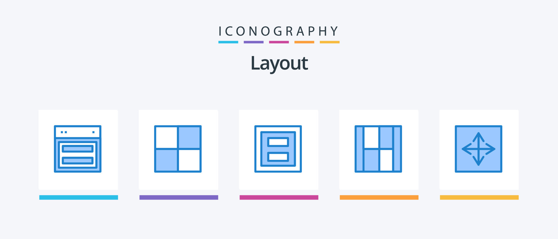 Layout Blue 5 Icon Pack Including angular. illustration. frame. draw ...