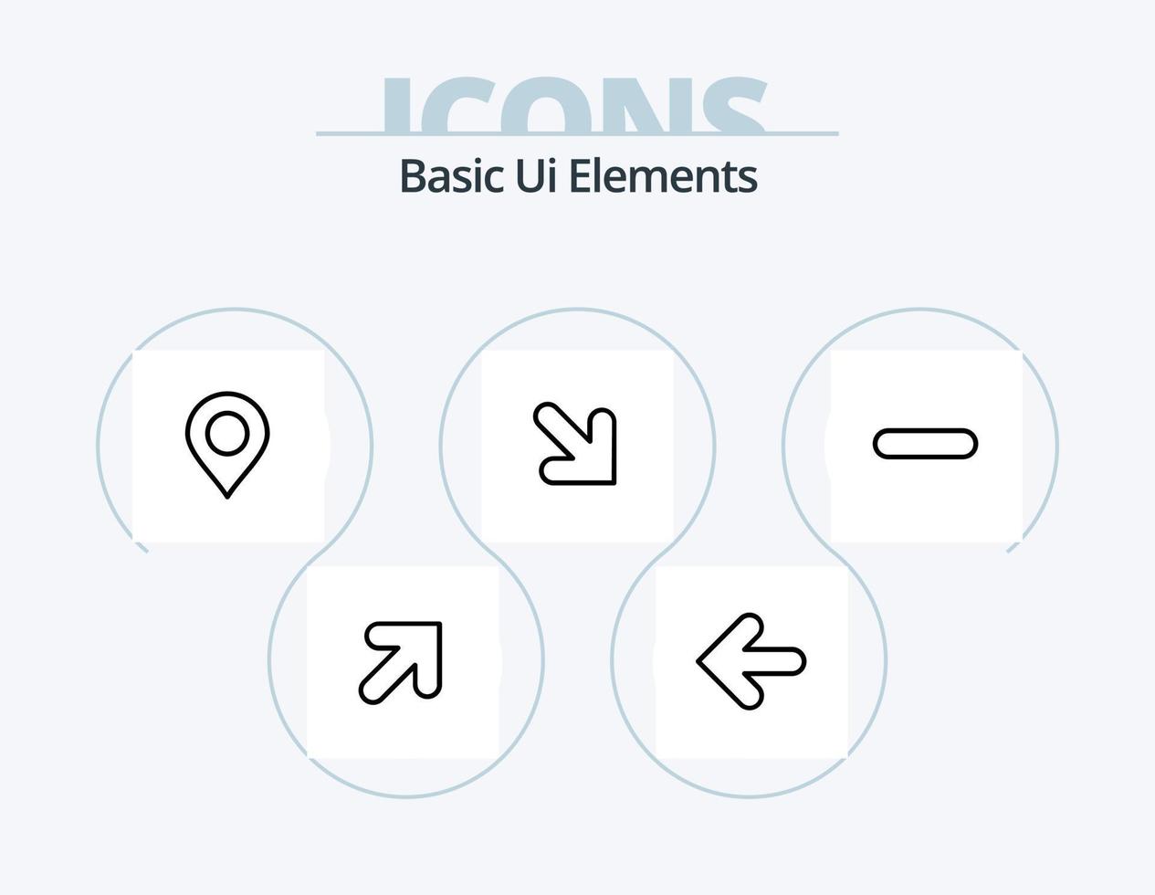 Basic Ui Elements Line Icon Pack 5 Icon Design. video. media. task. control. minus 18527726 ...