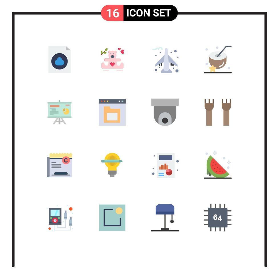 16 Universal Flat Colors Set For Web And Mobile Applications Graph Board Airport Presentation