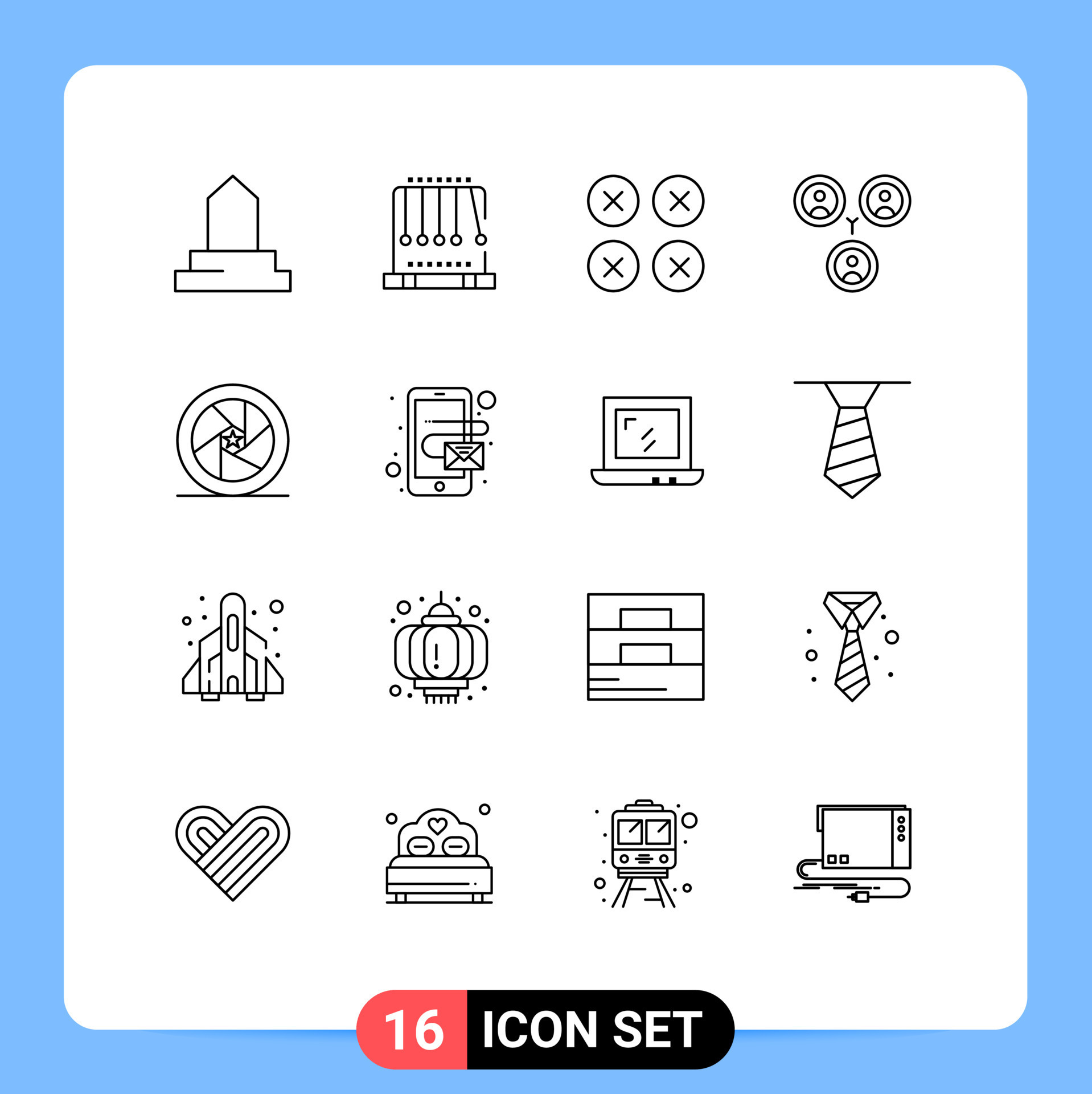 16 Thematic Vector Outlines And Editable Symbols Of Featured Star Social Abstract Friends Ux