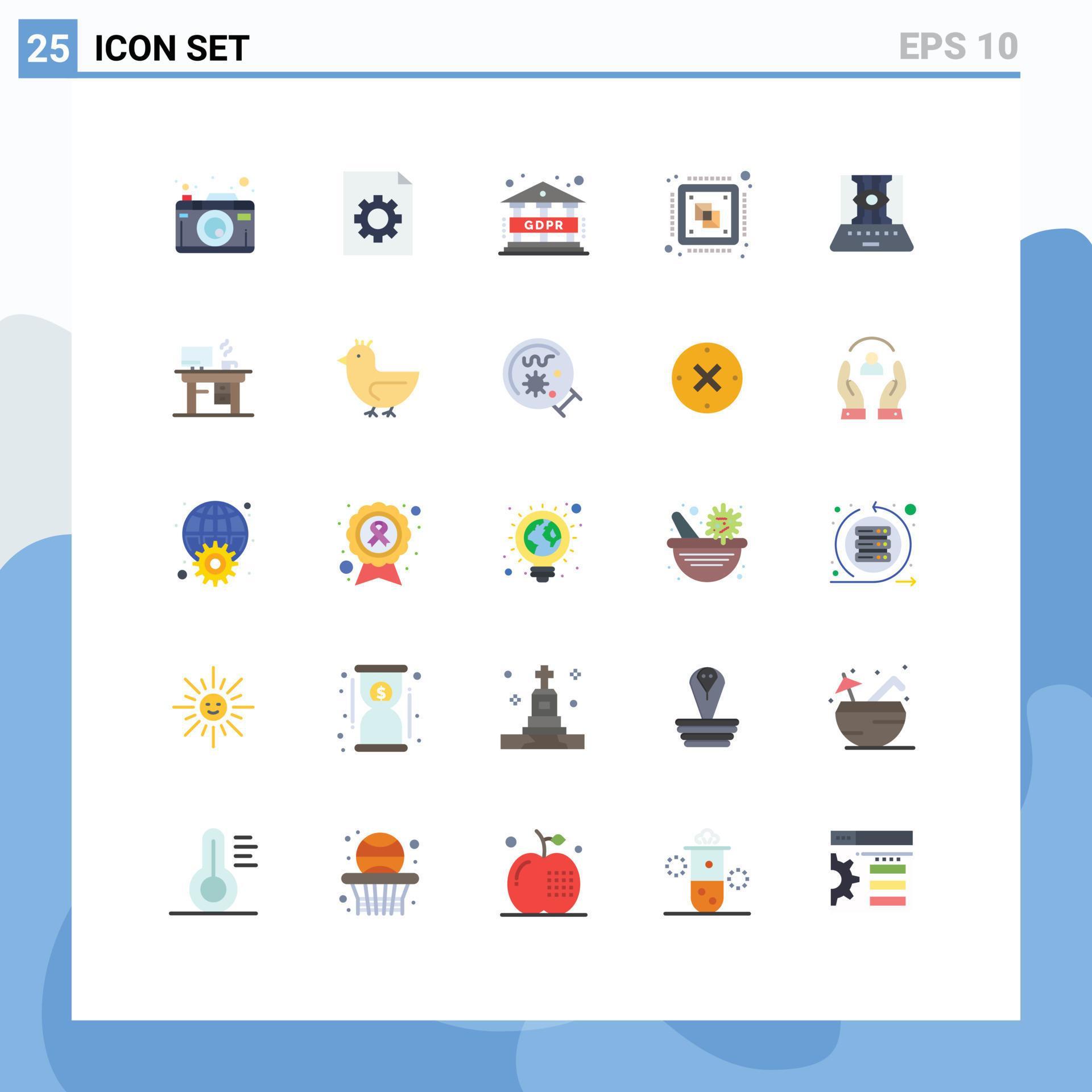 Stock Vector Icon Pack of 25 Line Signs and Symbols for engineering ...