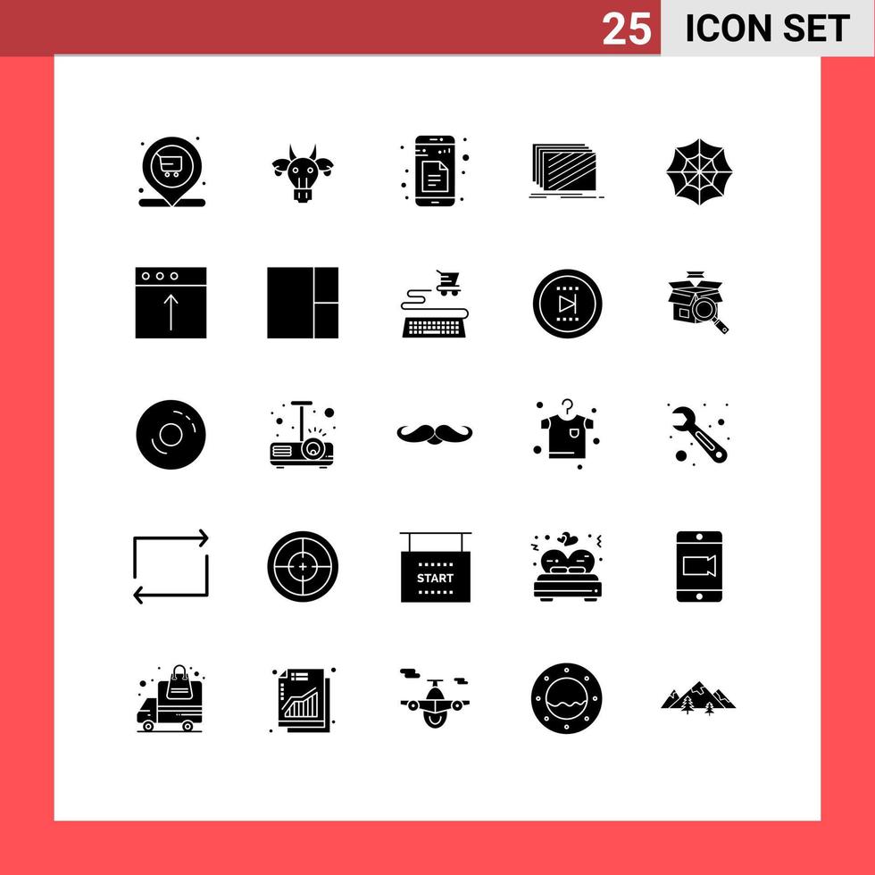 Stock Vector Icon Pack of 25 Line Signs and Symbols for textures layout ...