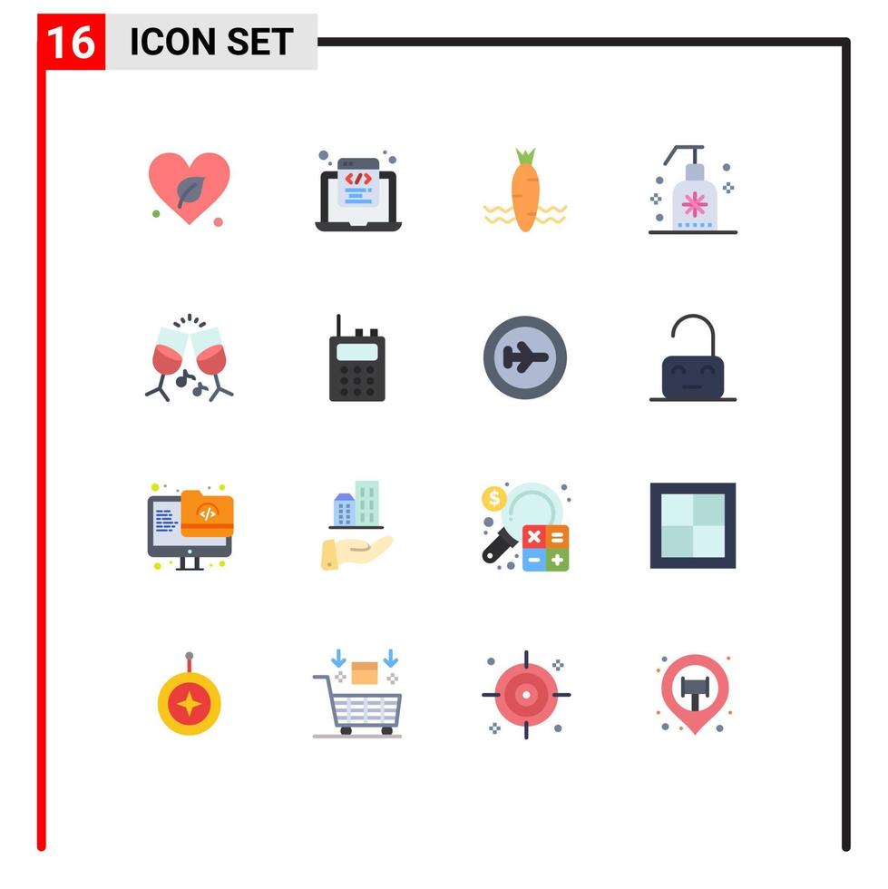 16 Universal Flat Colors Set For Web And Mobile Applications Glass Soap Web Foam Spring Editable