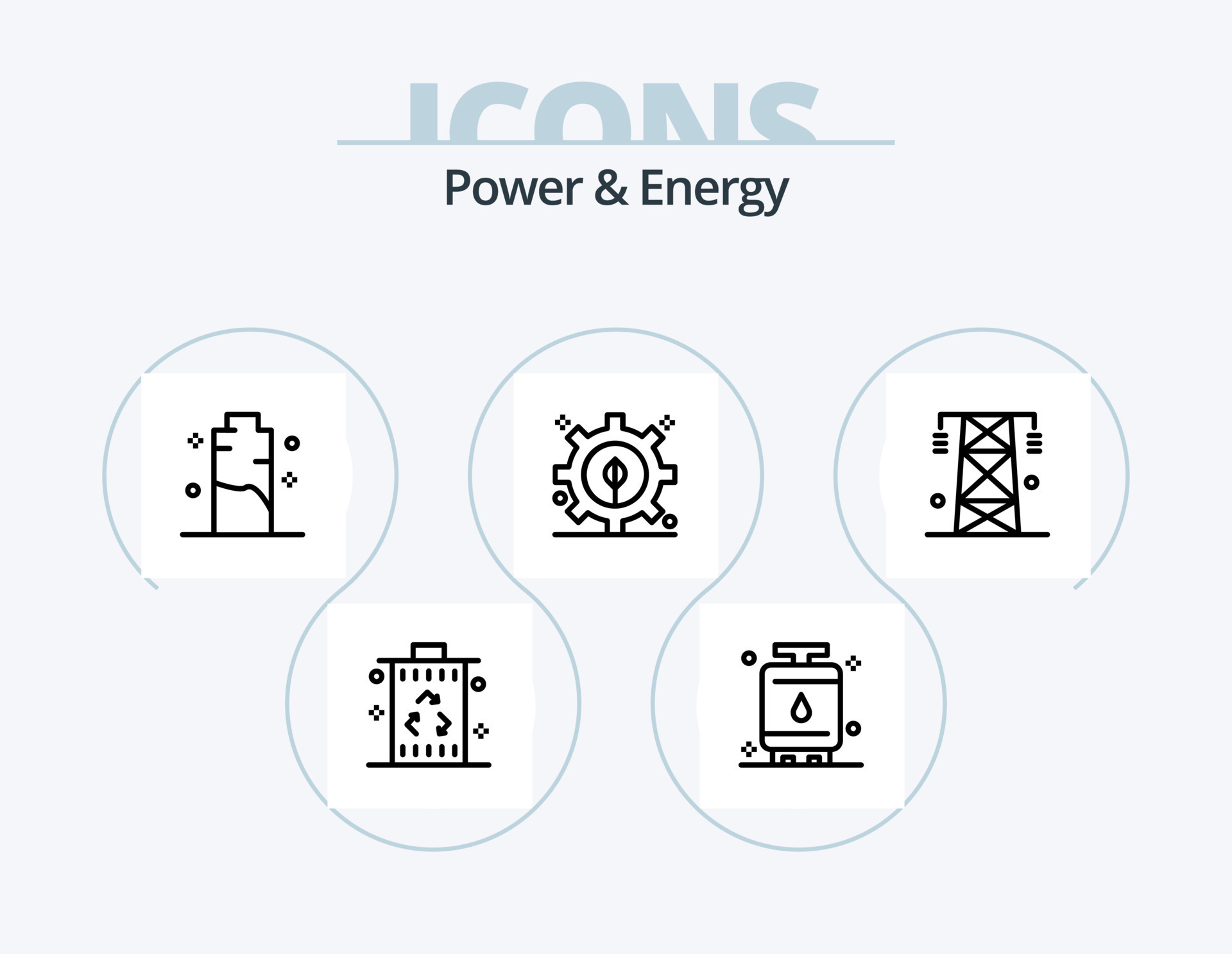 Power And Energy Line Icon Pack 5 Icon Design. power. energy. power ...
