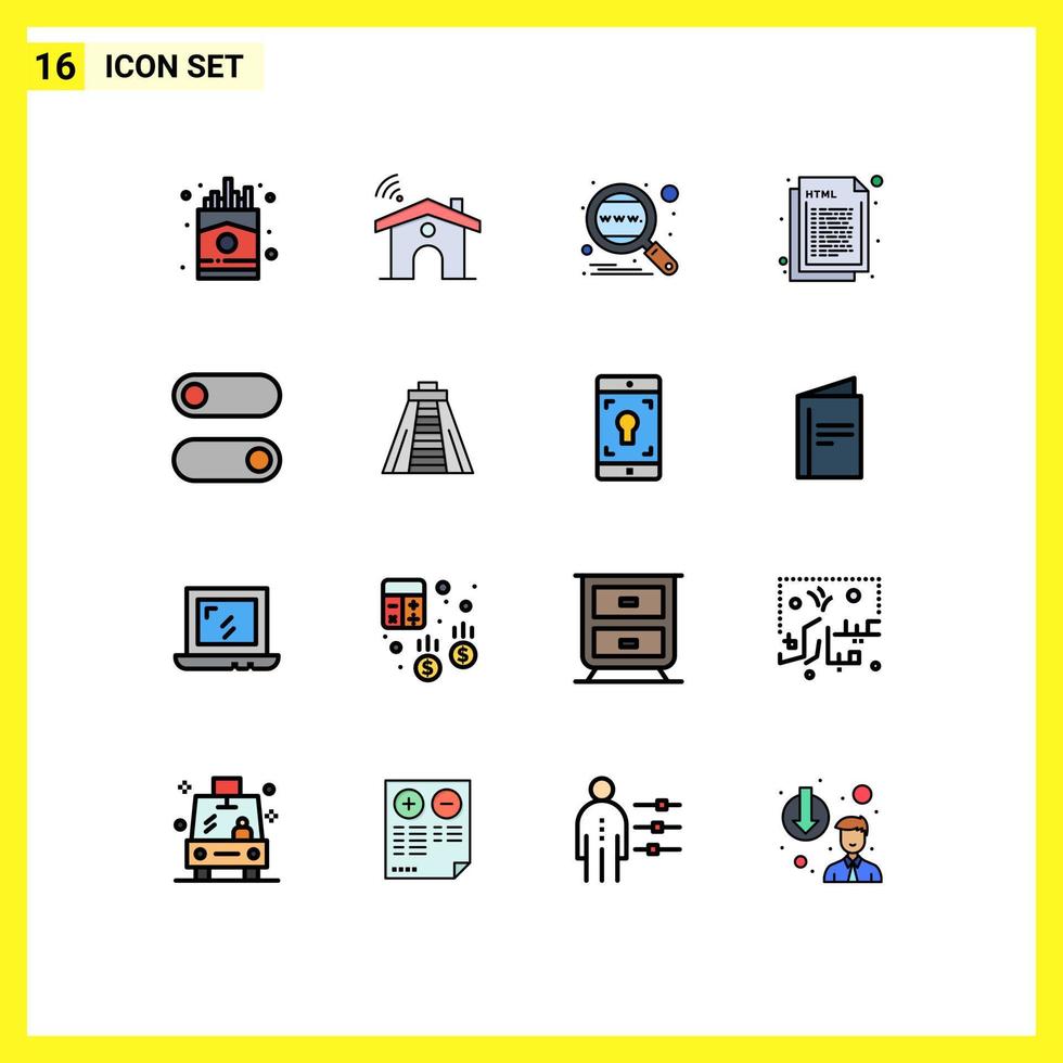 Set Of 16 Vector Flat Color Filled Lines On Grid For Web Html Analysis Design Worldwide Editable