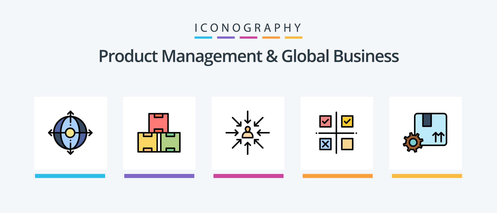 Product Managment And Global Business Line Filled 5 Icon Pack Including ... Product Managment And Global Business Line Filled 5 Icon Pack Including ...